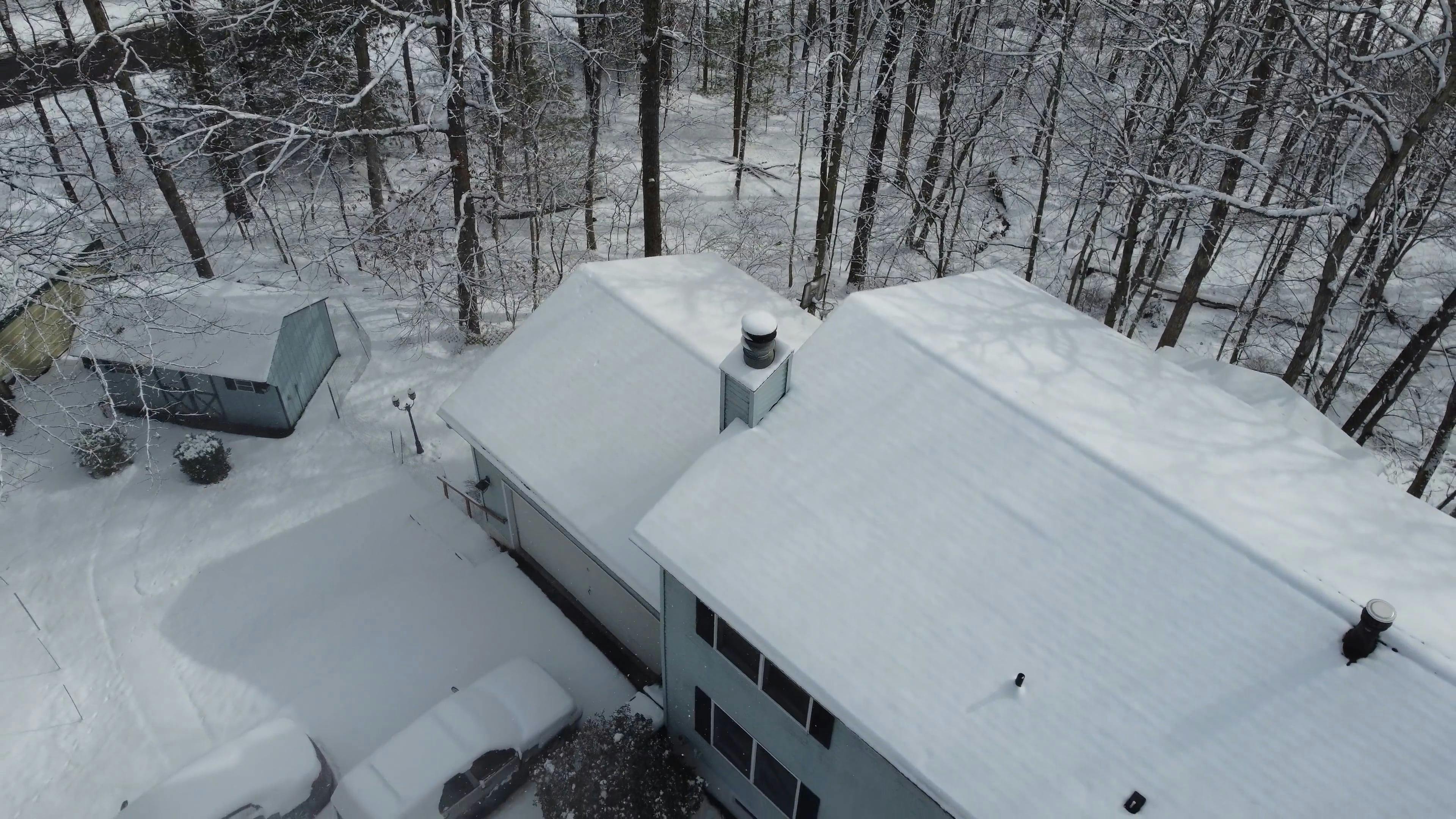 Colonial style house in snow Free Stock Video Footage, Royalty-Free 4K ...