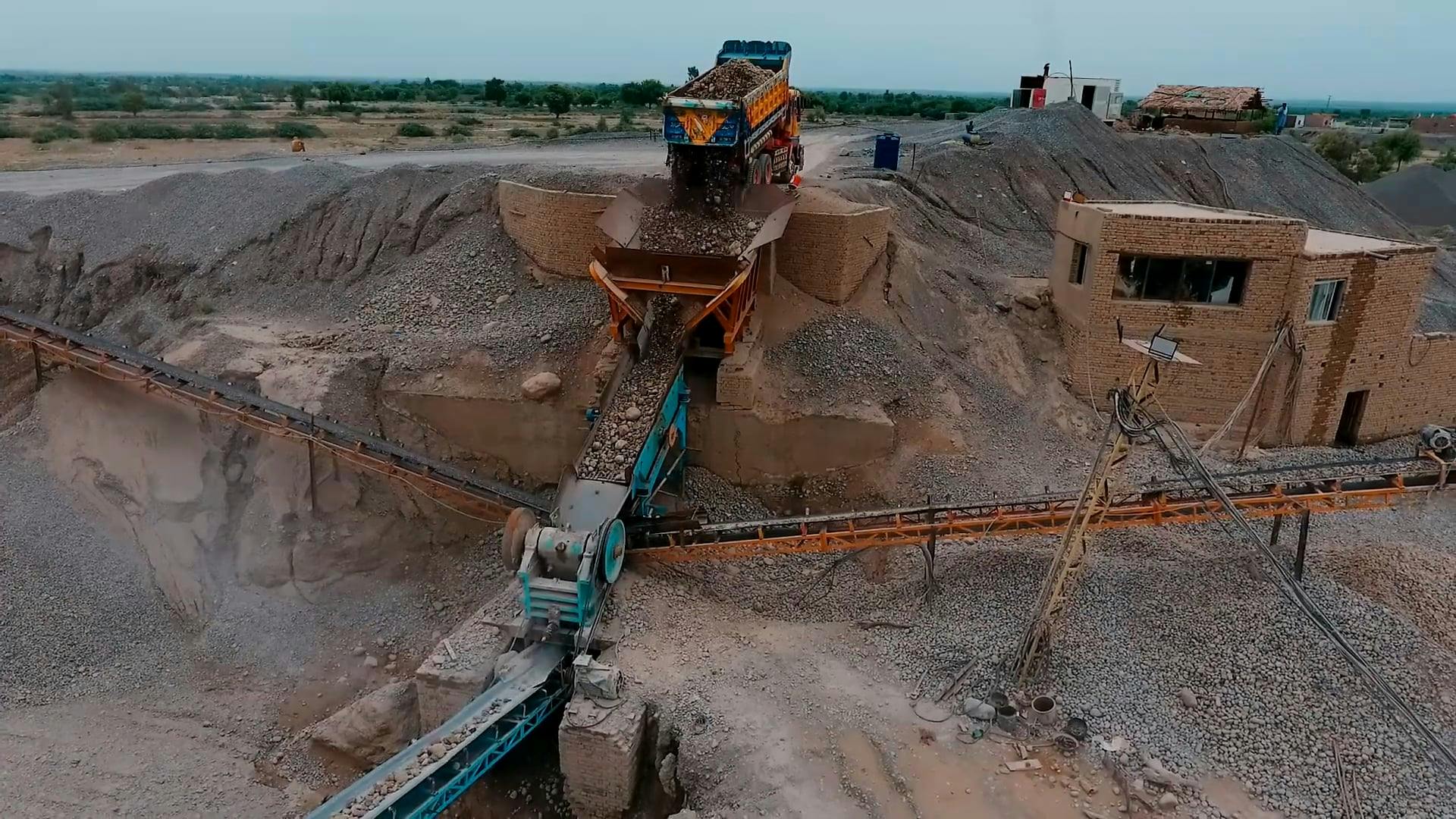 industrial rock and stone crusher in action Free Stock Video Footage ...