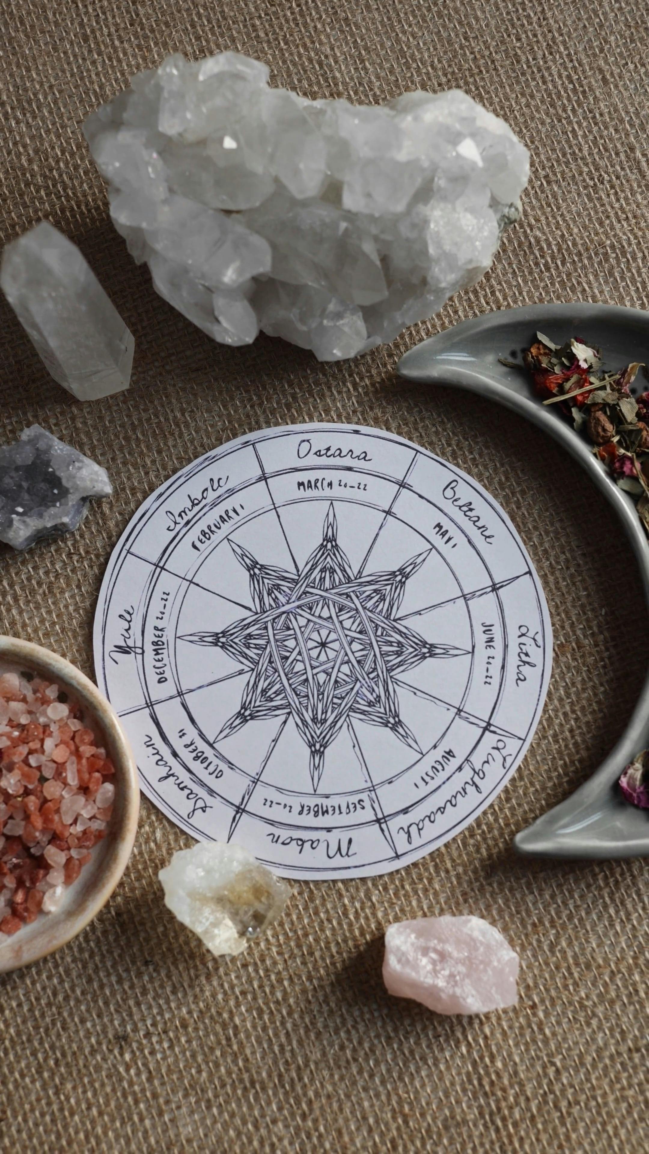 The crystal wheel with crystals and a star Free Stock Video Footage ...