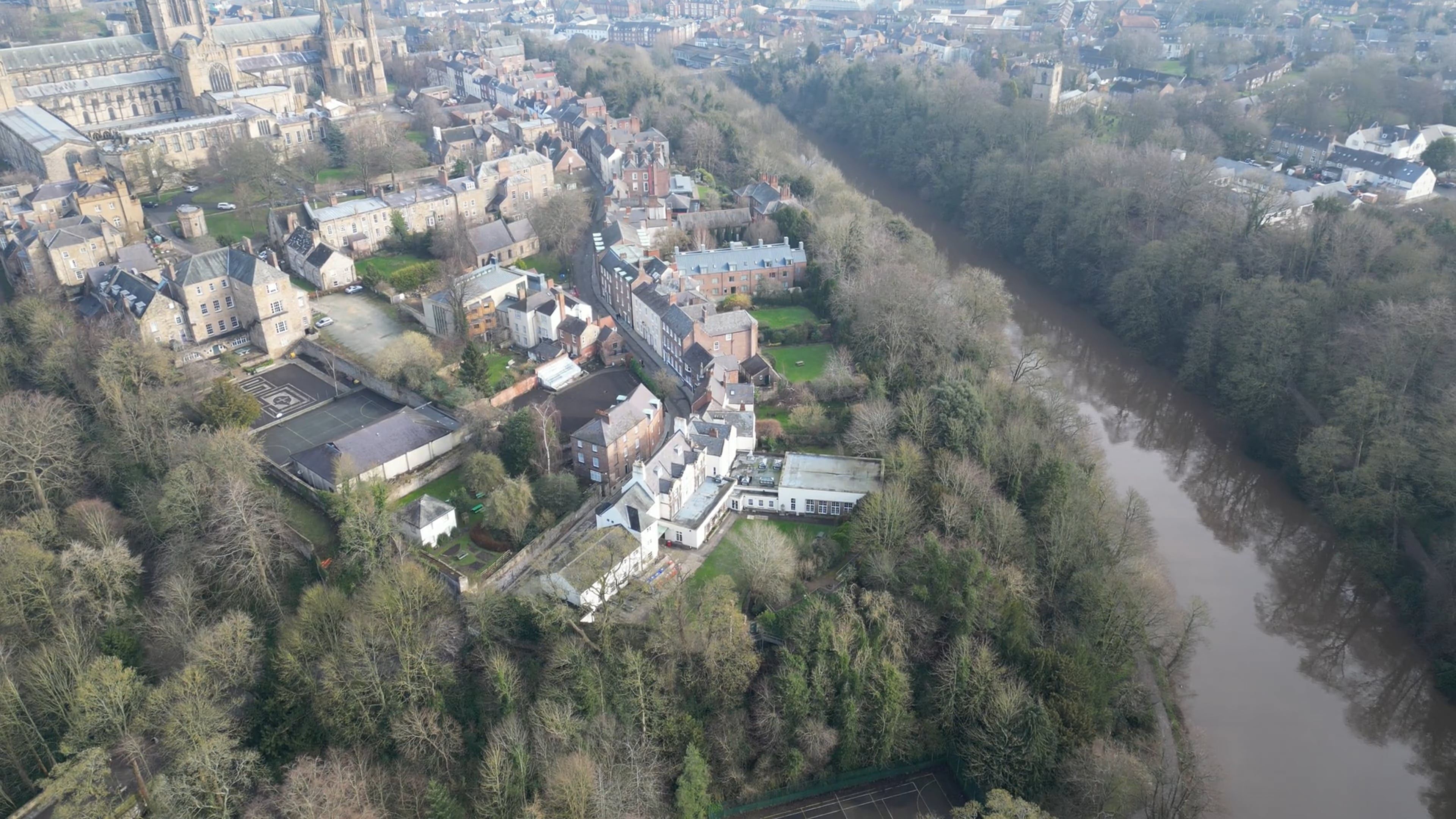 Aerial view of the city of darlington Free Stock Video Footage, Royalty ...