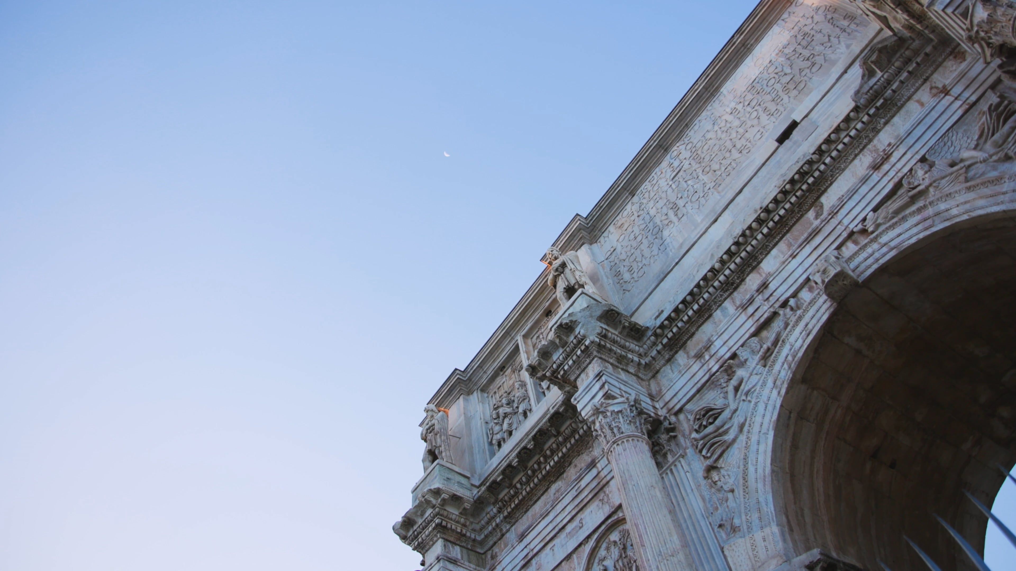 The arch of the arc of the covenant in rome Free Stock Video Footage ...