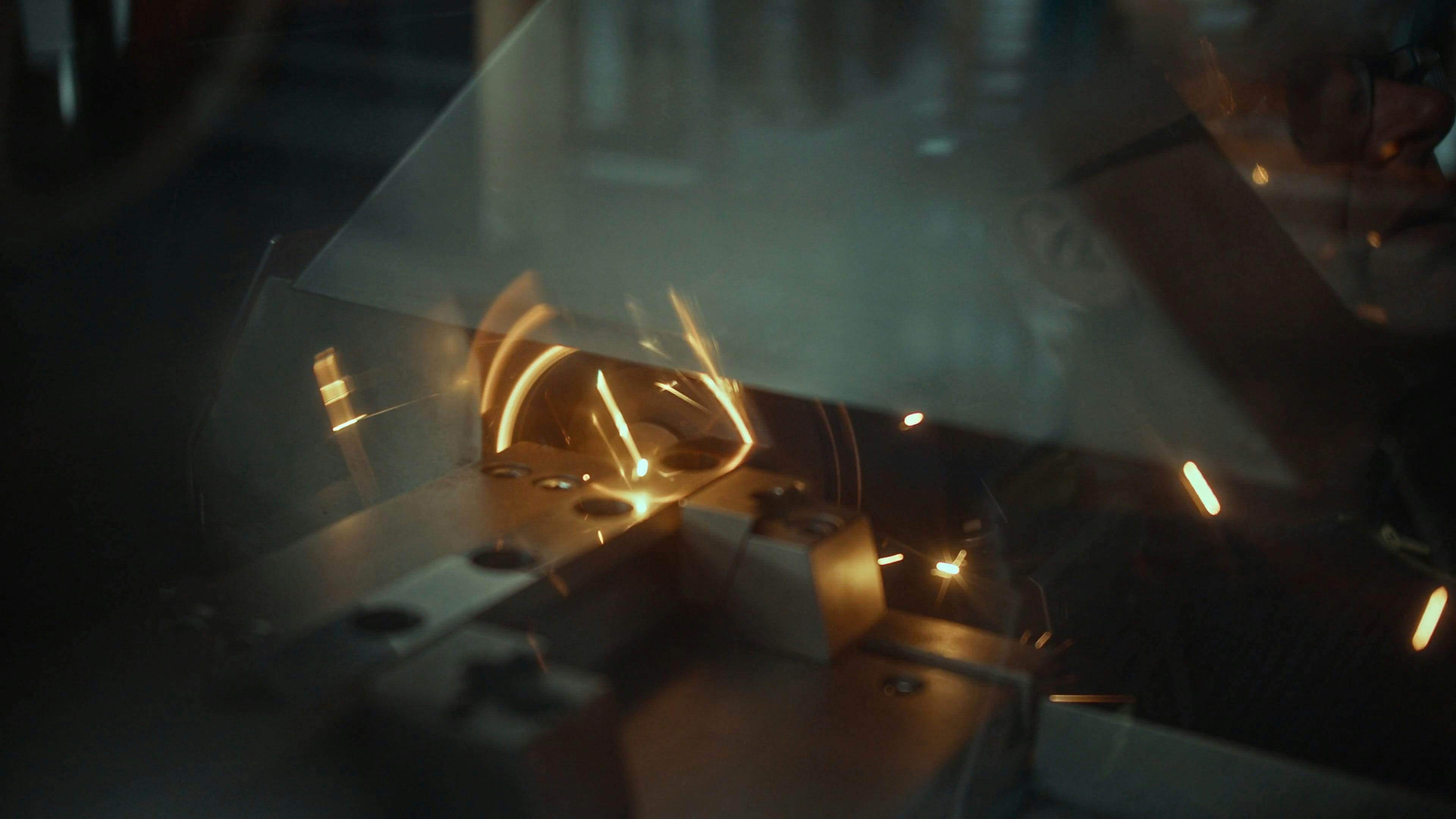 Worker controlling the Melted Metal Coming out of Furnace Free Stock ...