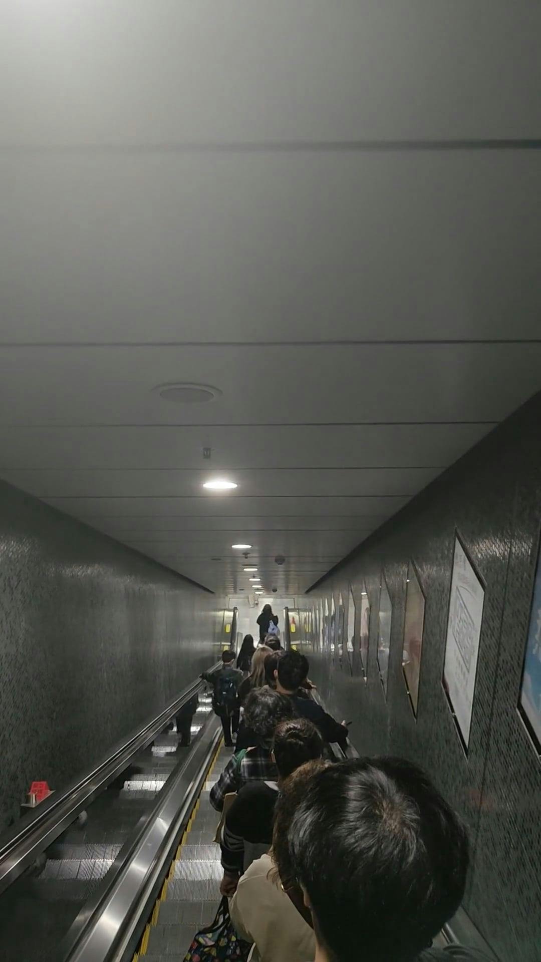 Bustling Subway Station with Moving Escalators Free Stock Video Footage ...