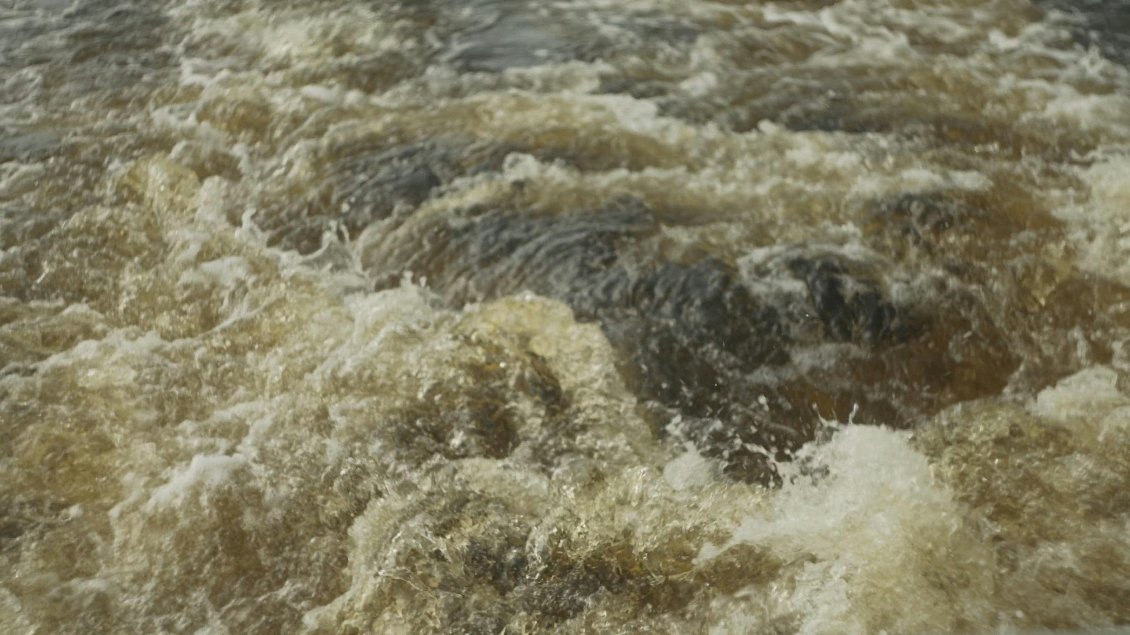 Water Churning from Motorboat Green Water Sloshing Free Stock Video ...