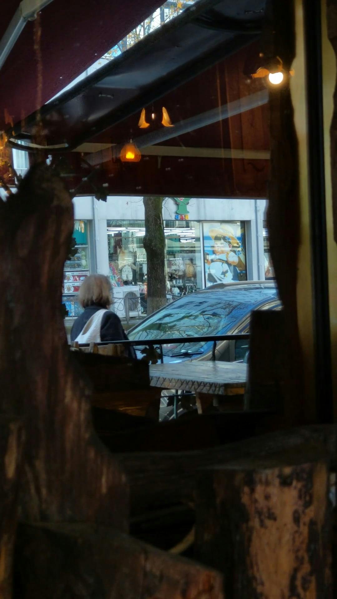 Urban Reflections through a Cafe Window Free Stock Video Footage ...