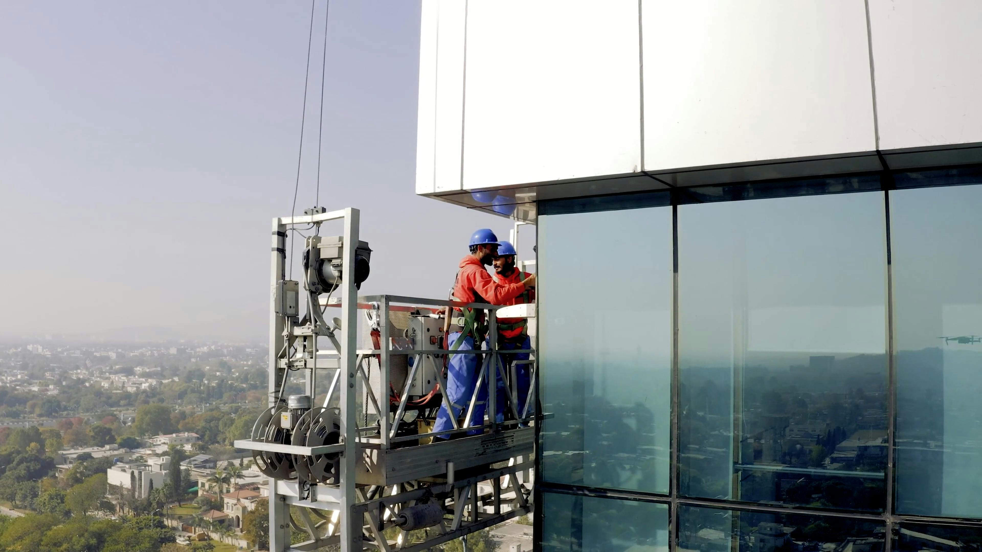 Cleaning Glass of Building Free Stock Video Footage, Royalty-Free 4K ...