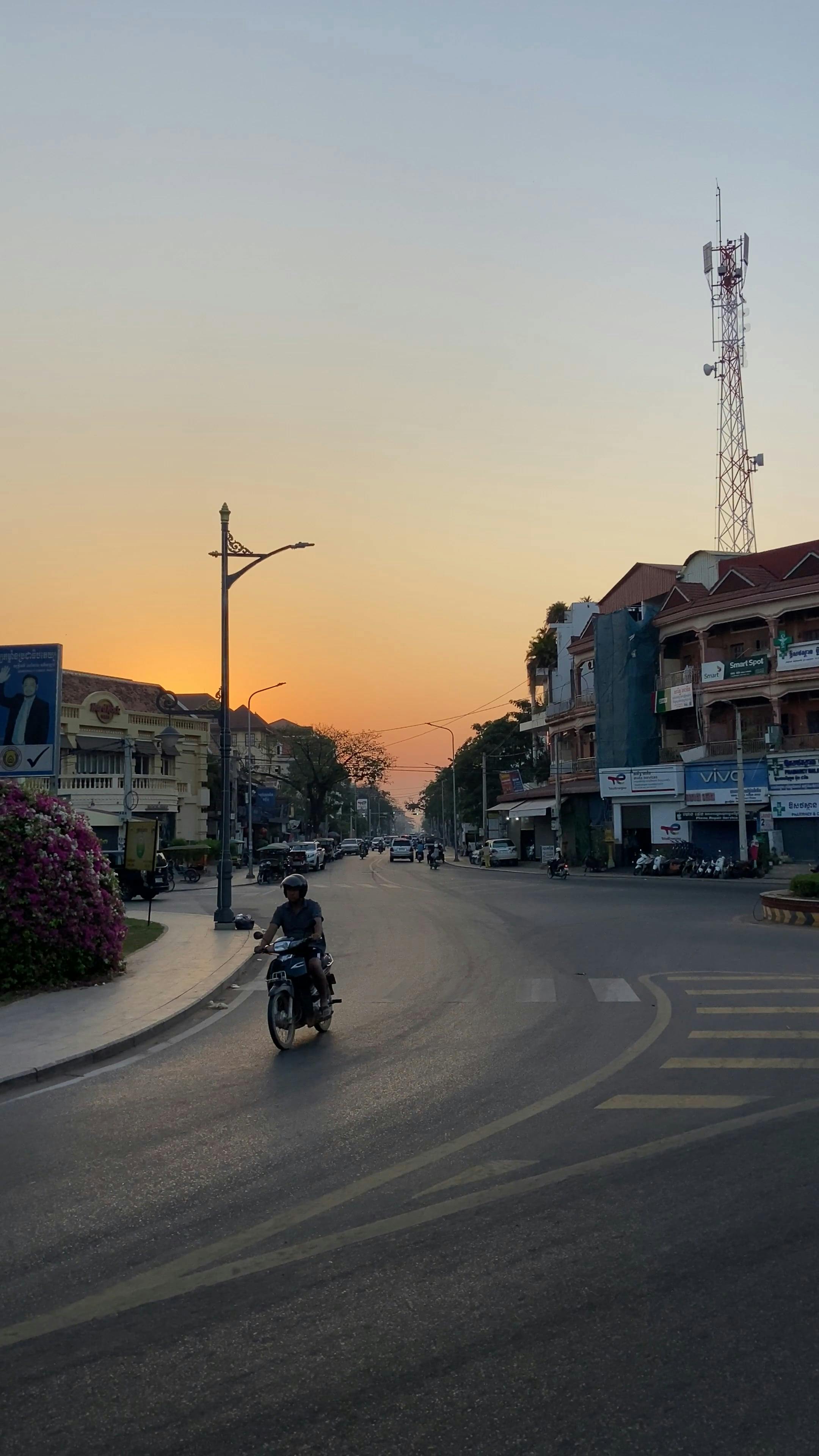 Siem Reap Cambodia Street Video Reels Vertical Free Stock Video Footage ...