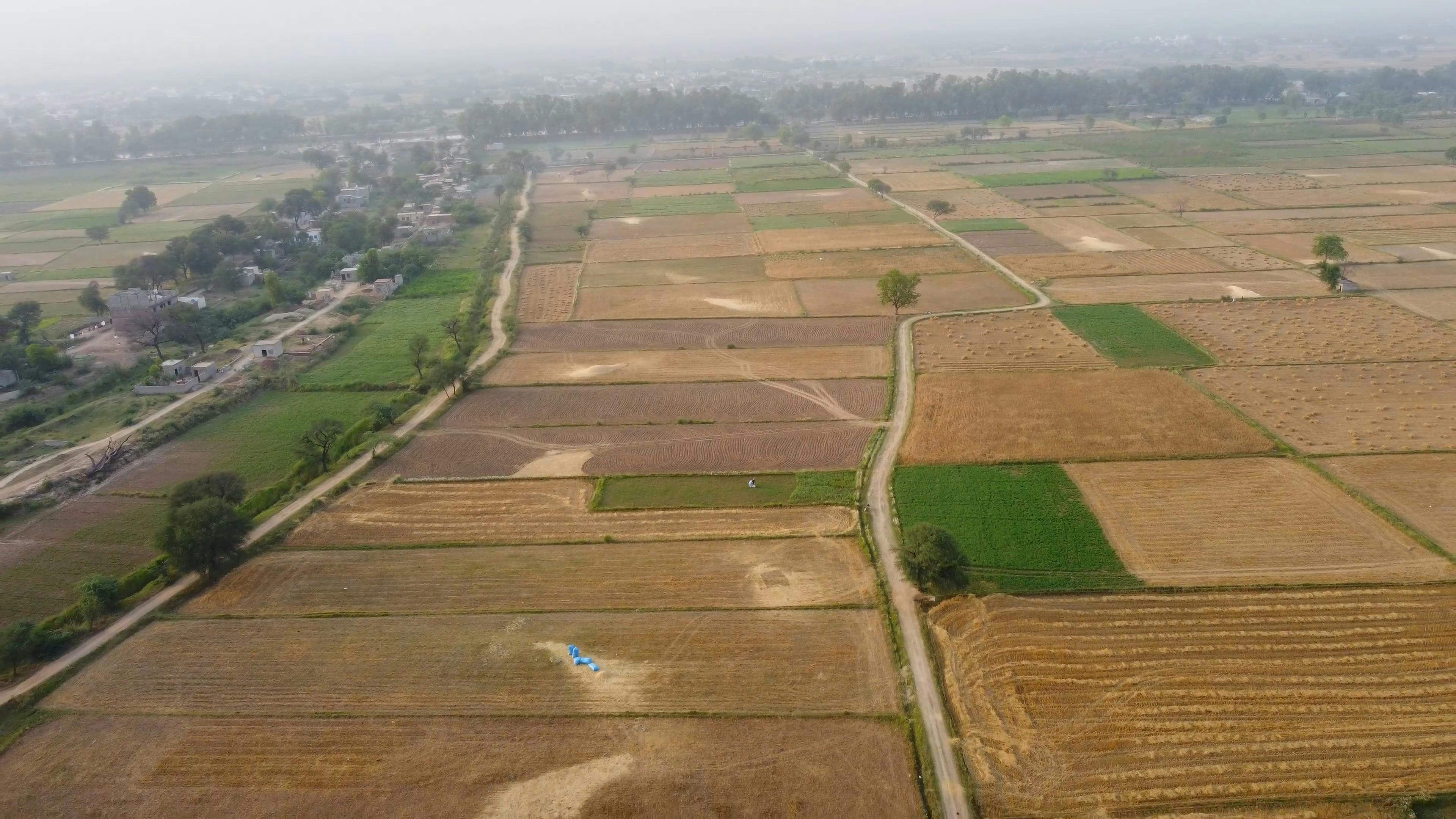 Aerial View of Rural Railway in Dinga, Pakistan Free Stock Video ...