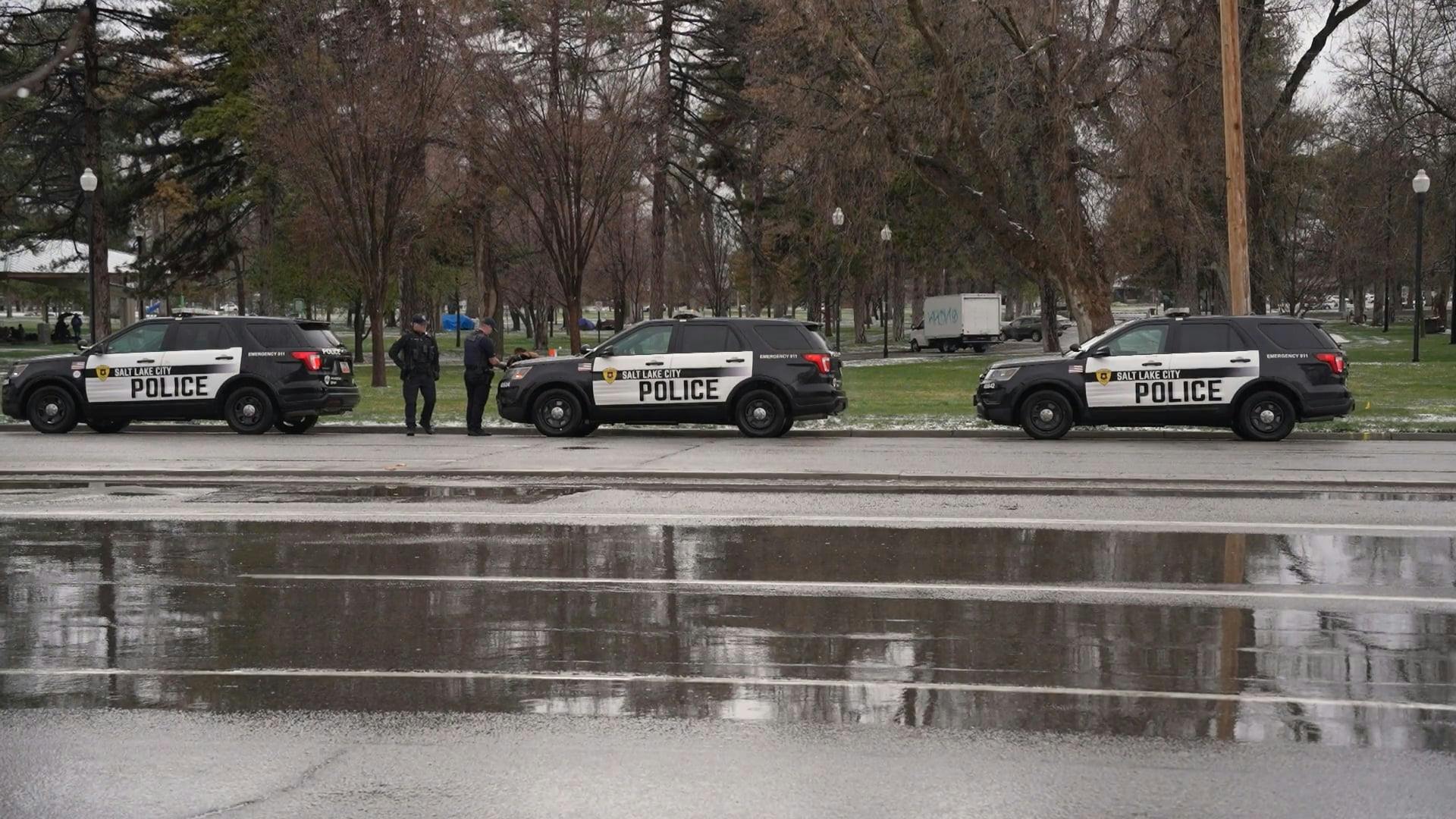 A police car is driving through the rain Free Stock Video Footage ...