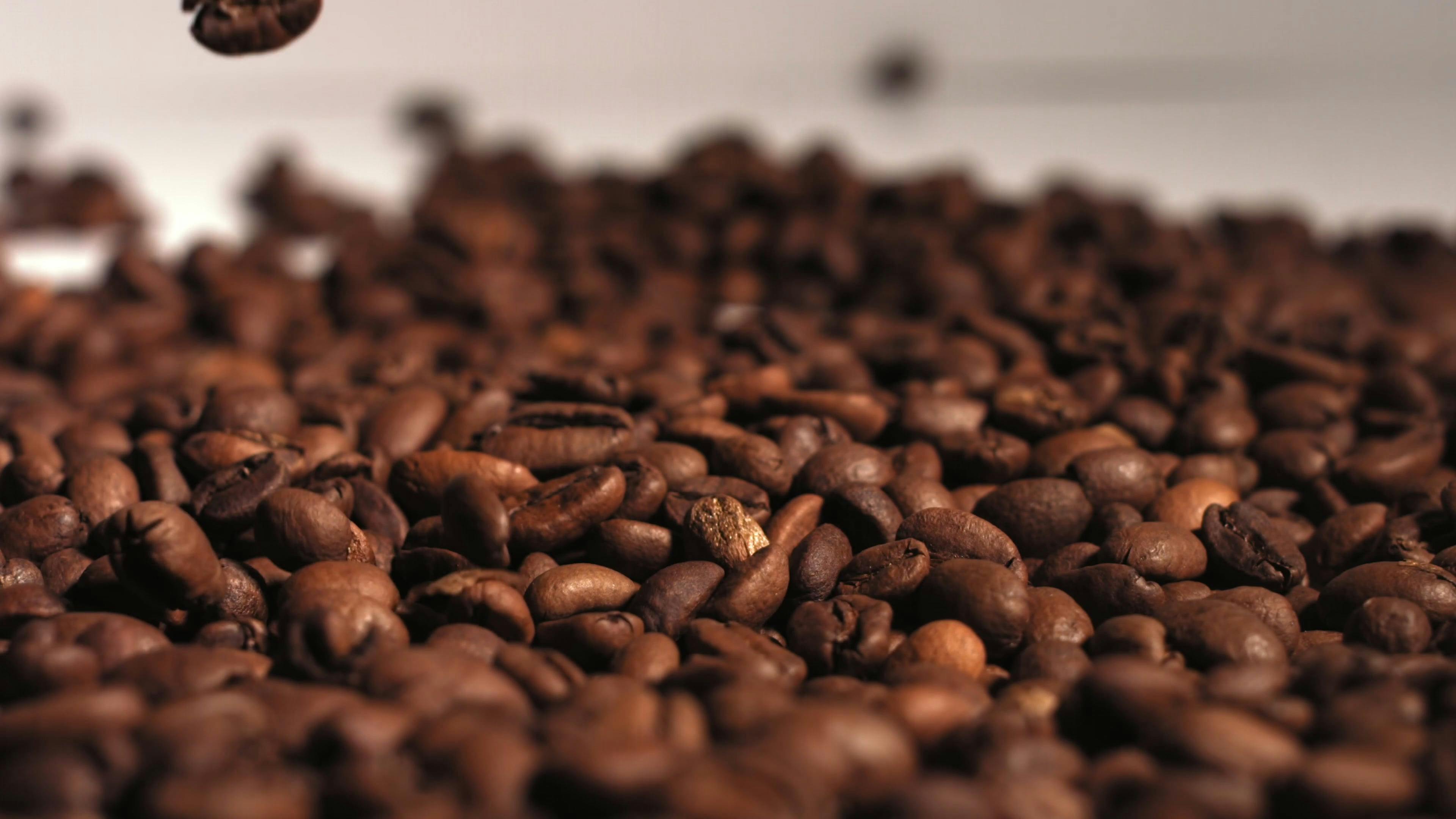 Coffee beans are falling from the sky Free Stock Video Footage, Royalty ...