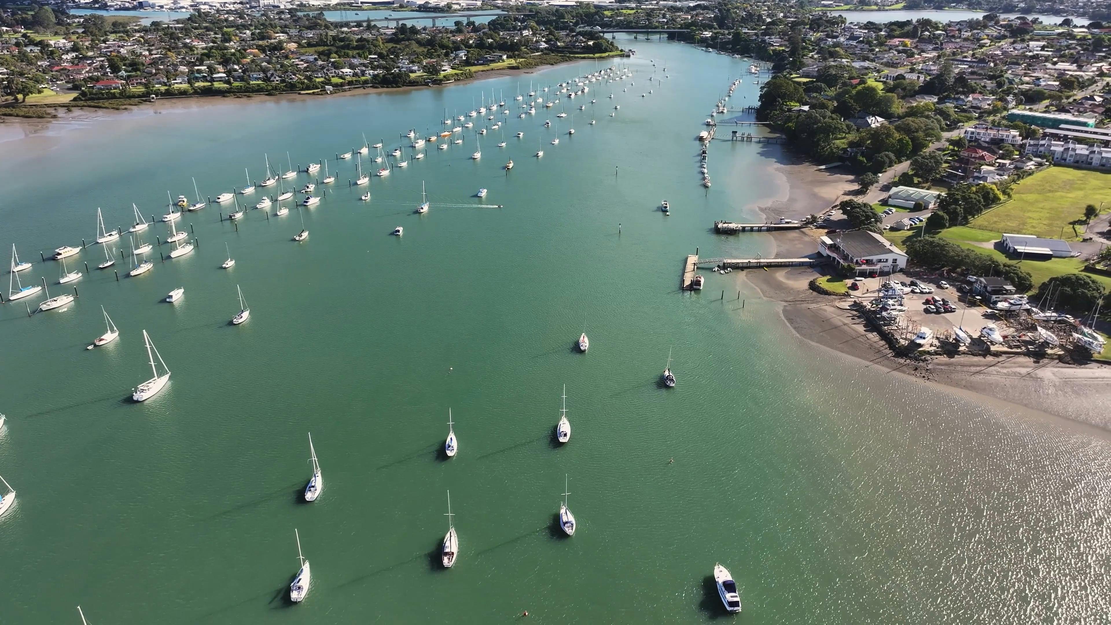 Auckland river with sailboats Free Stock Video Footage, Royalty-Free 4K ...