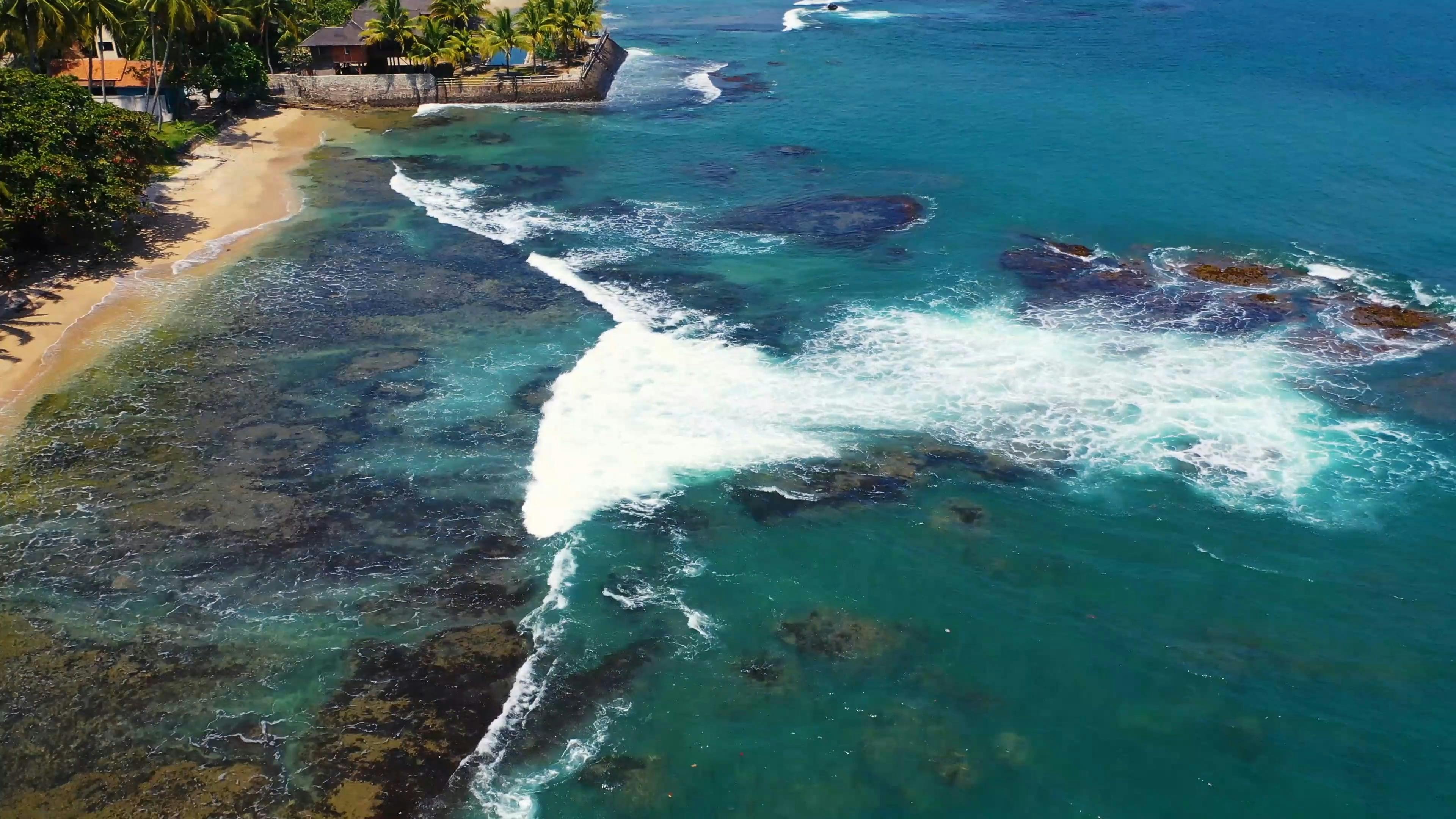 Drone Video of a Sea Beach Free Stock Video Footage, Royalty-Free 4K ...