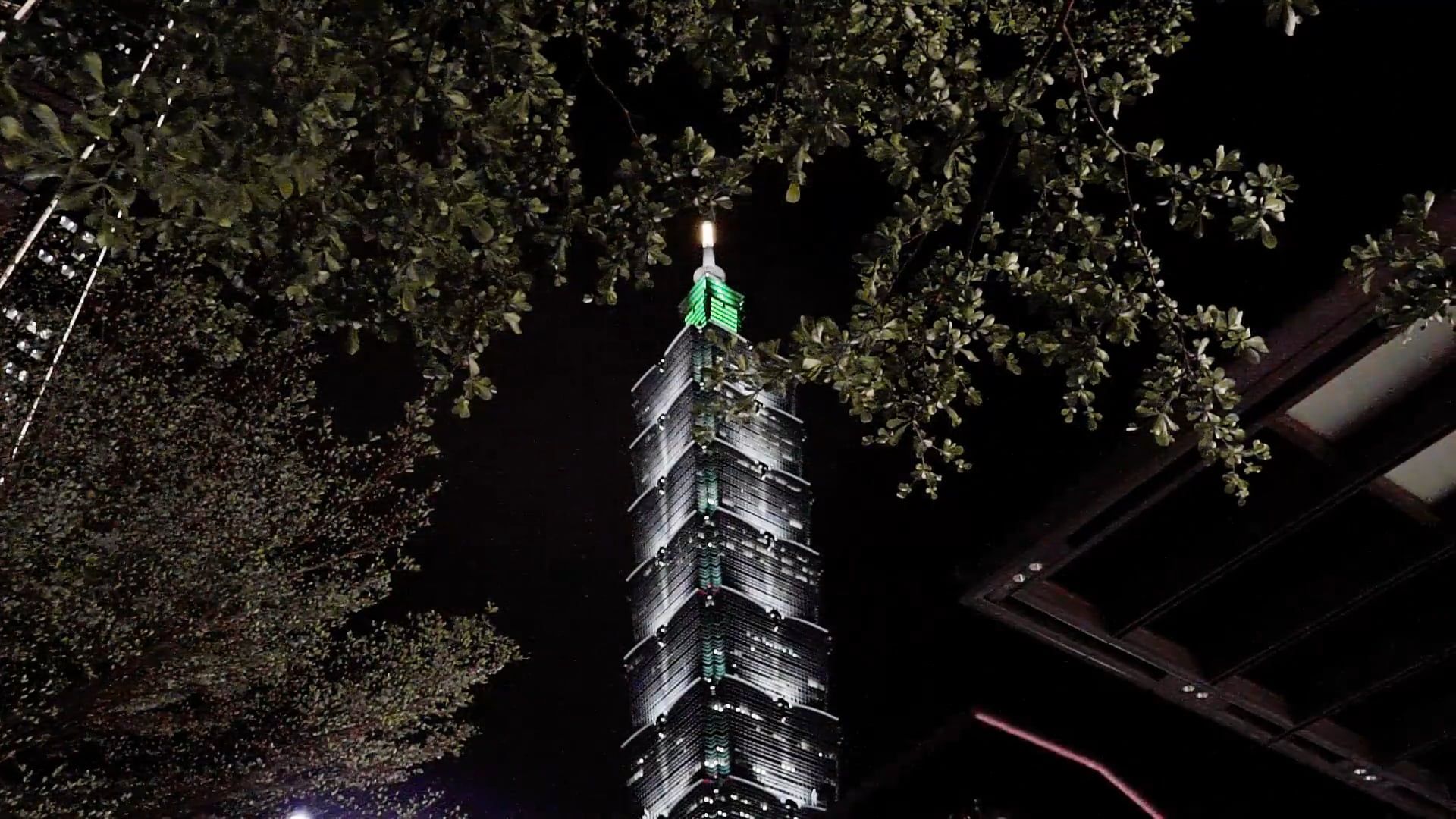 Low Angle Shot Of An Illuminated Tower Free Stock Video Footage ...