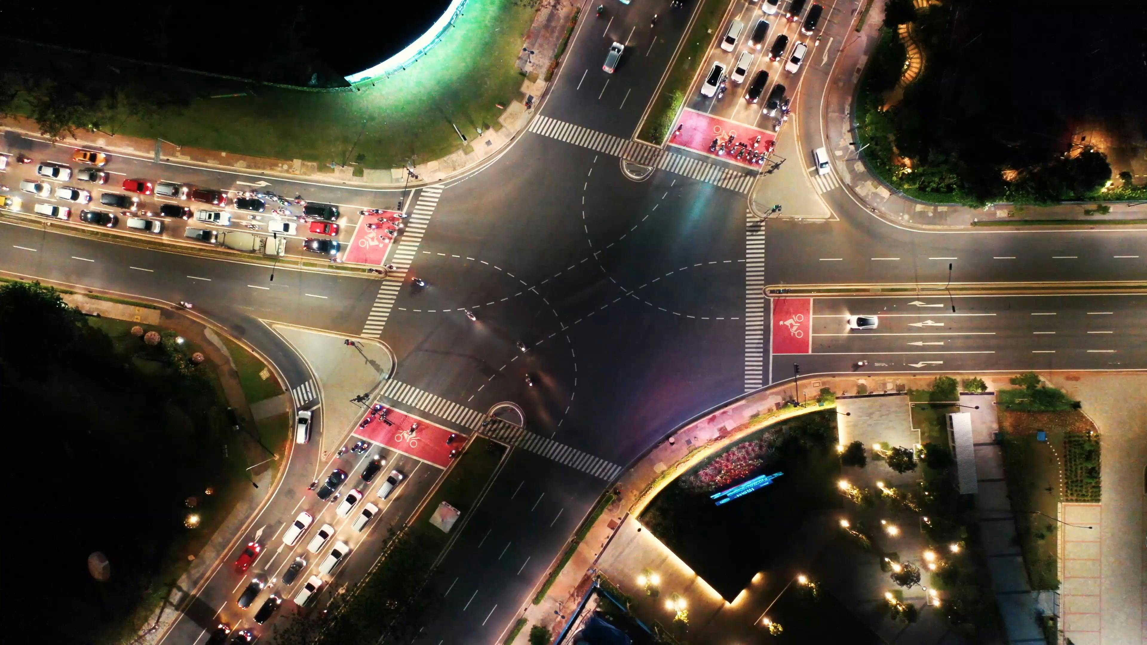 Footage Of An Intersection Highway Free Stock Video Footage, Royalty ...