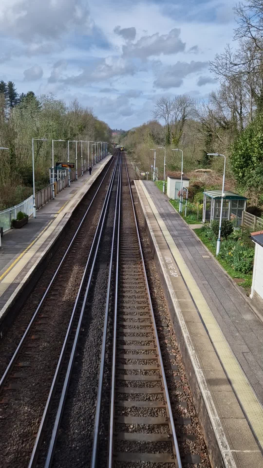 A train track with a train on it Free Stock Video Footage, Royalty-Free ...
