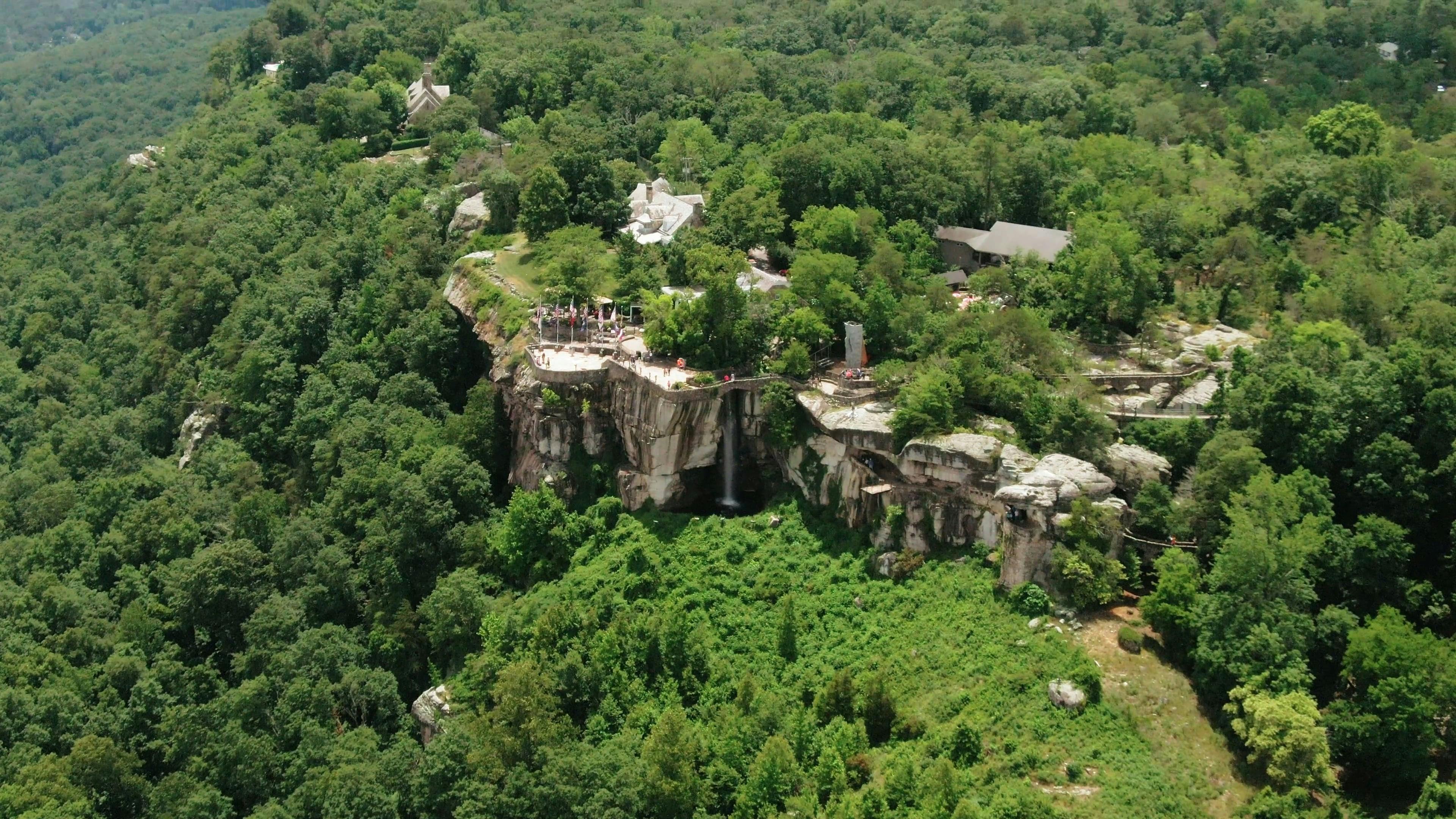 Structures On A Mountain Edge Free Stock Video Footage, Royalty-Free 4K ...