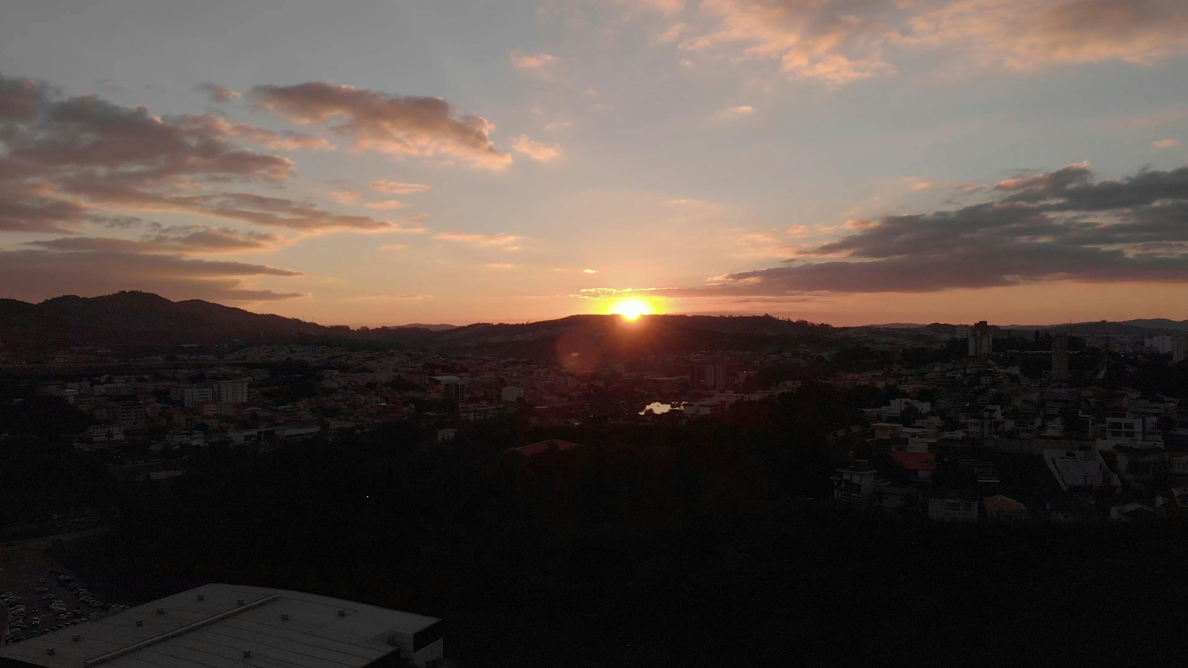 Bird's Eye View Of Sunset · Free Stock Video