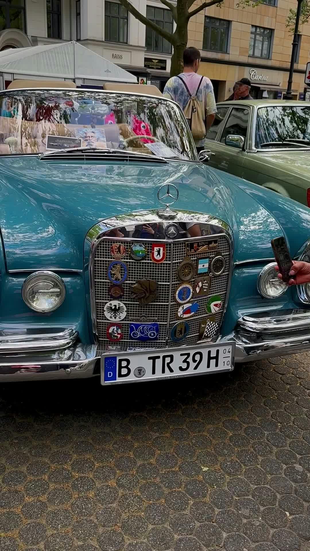 Close-up Of The Front End Of A Parked Classic Car With Its Engine ...