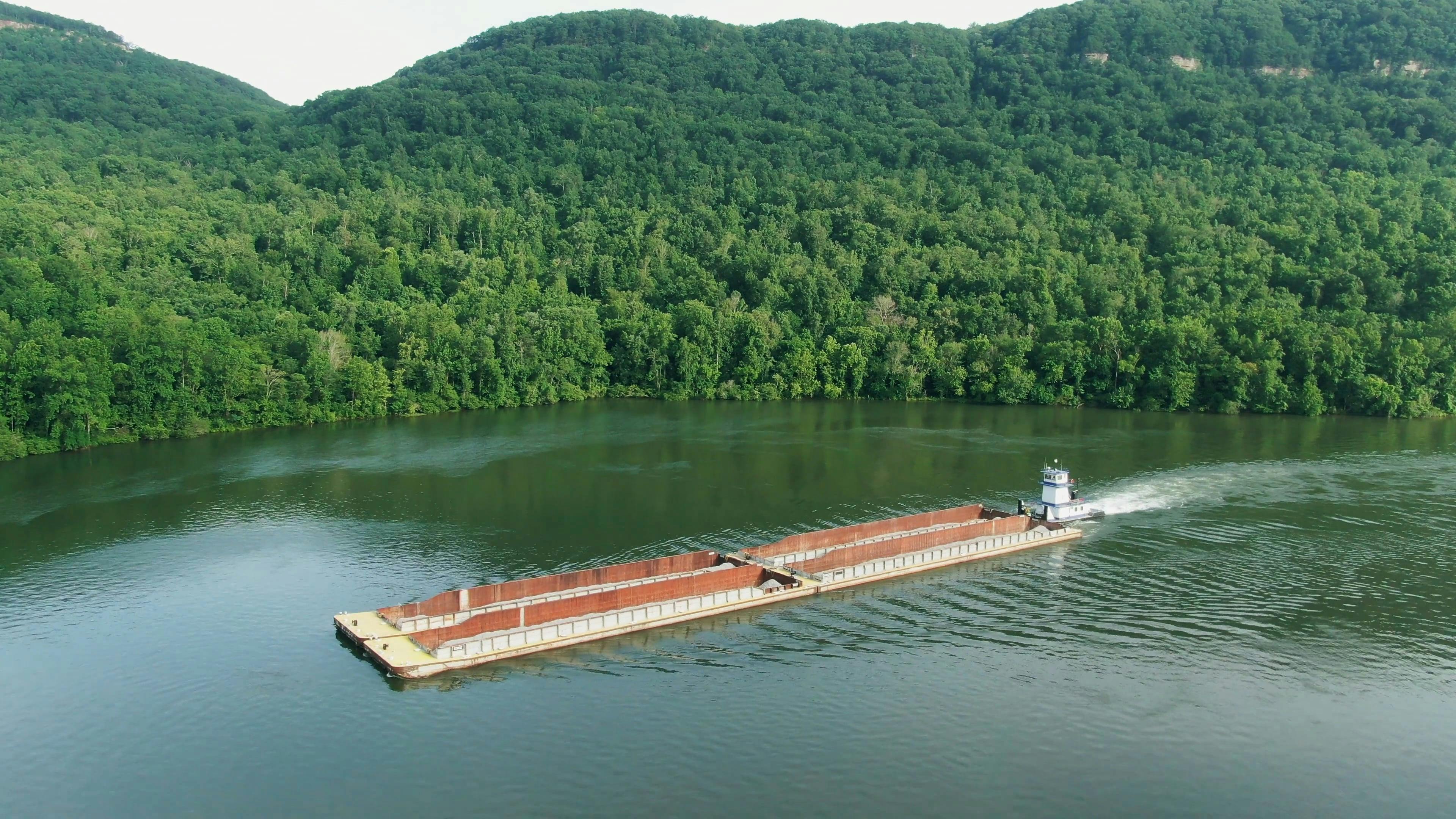 A Loaded Barge · Free Stock Video