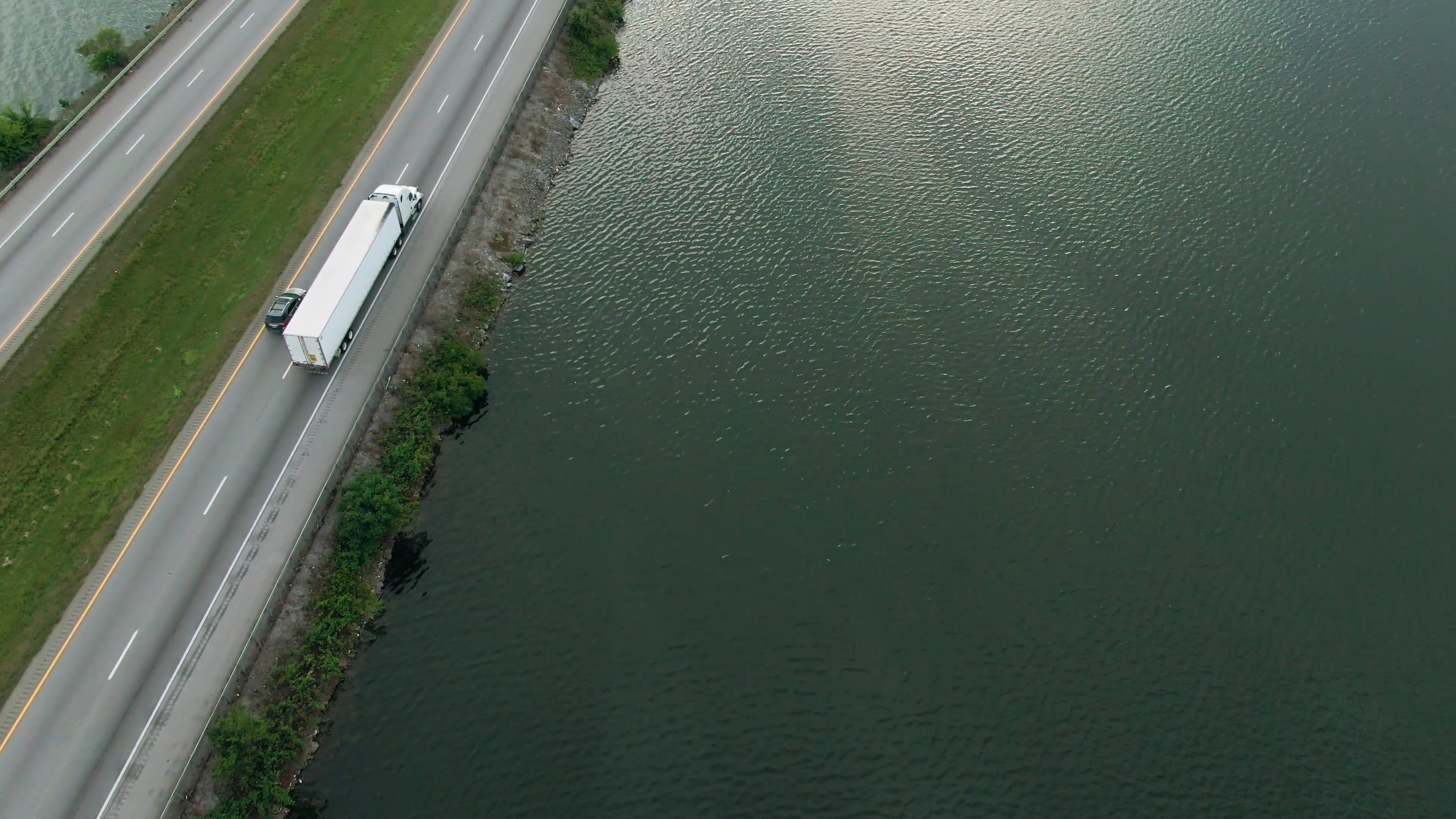Drone Footage Of A Highway · Free Stock Video
