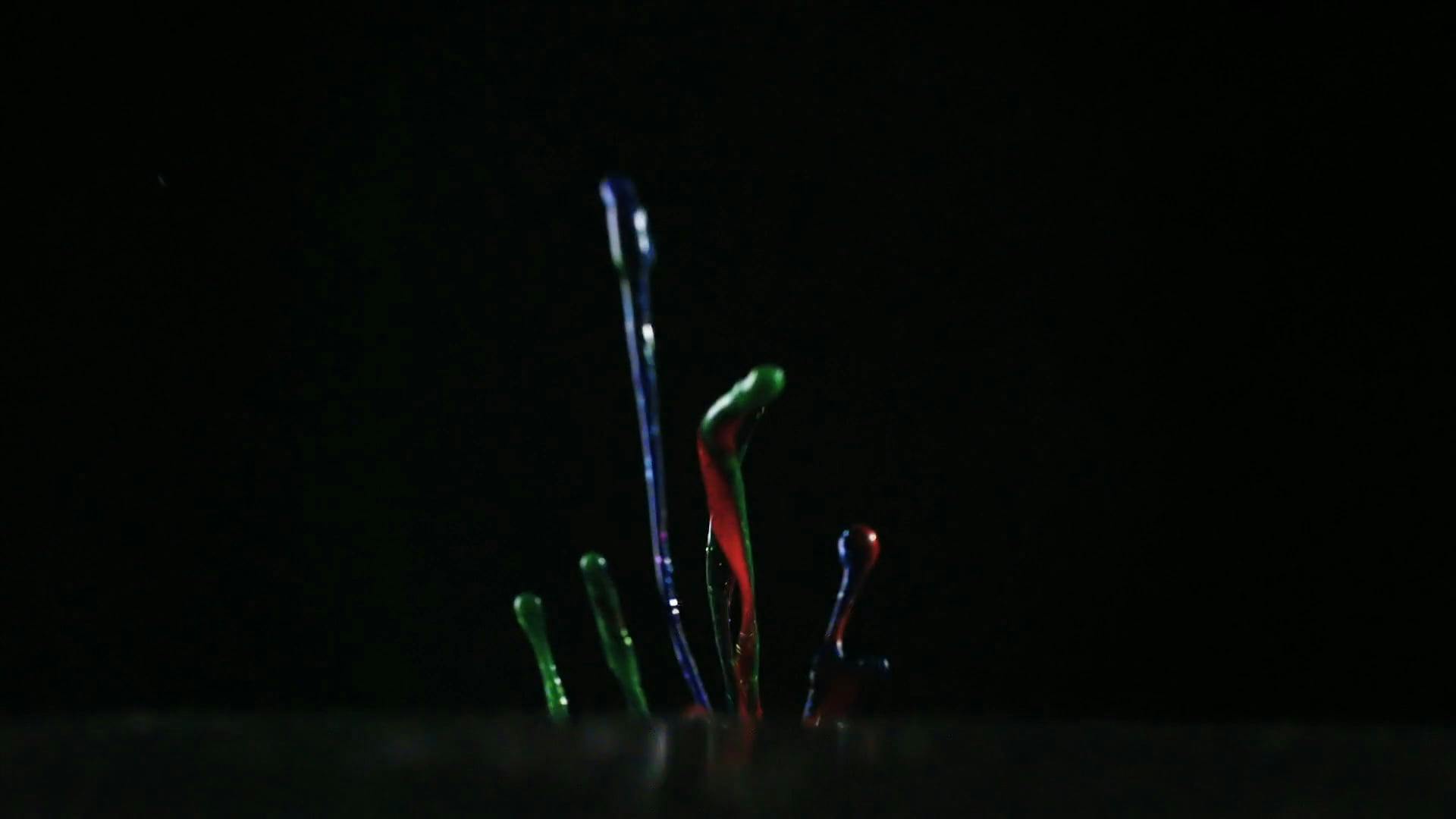 Splatters Of Colored Liquids · Free Stock Video