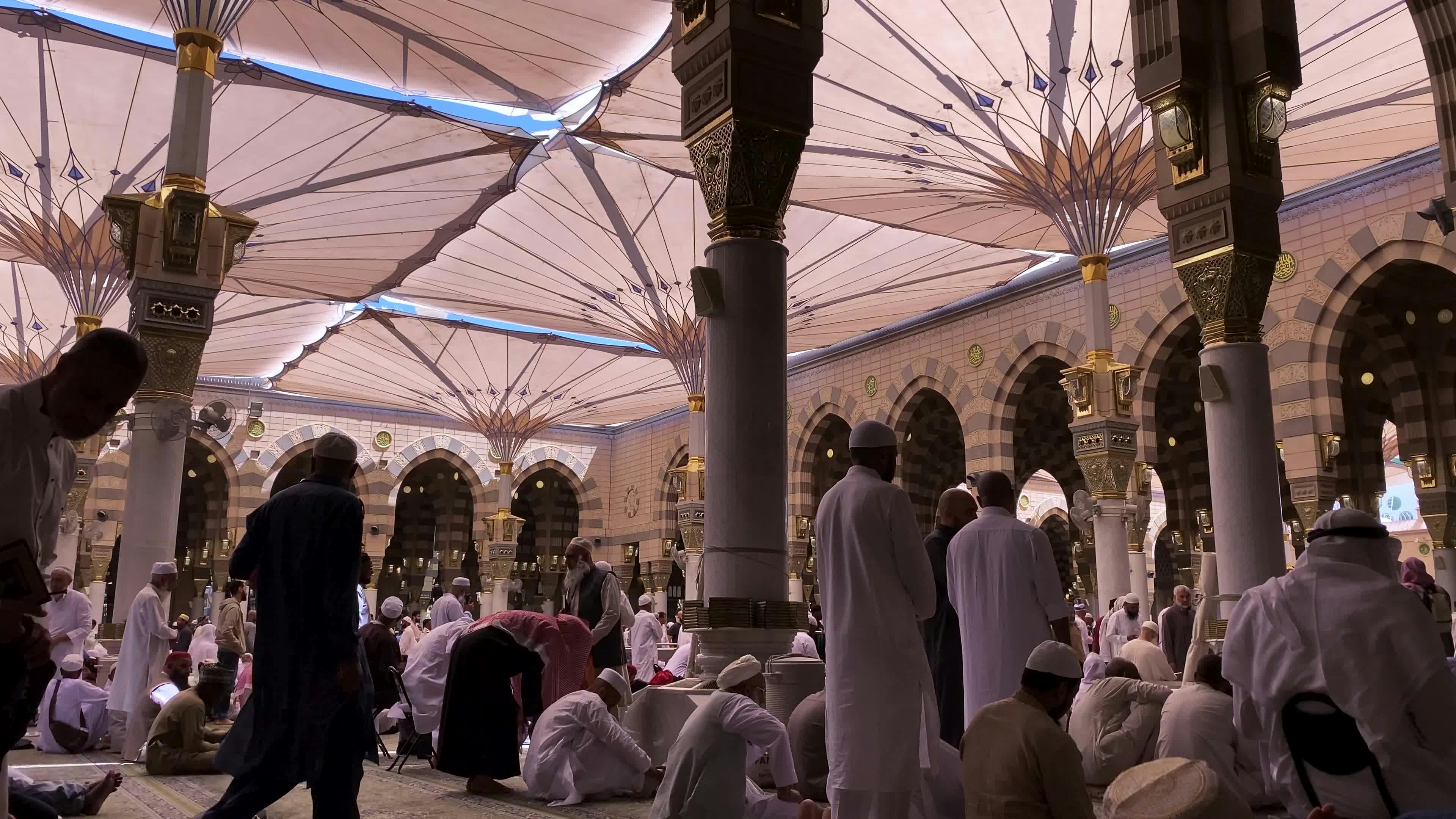 Masjid Al Nabawi, Masjid Nabvi, Prophet Mosque, Madina Free Stock Video ...