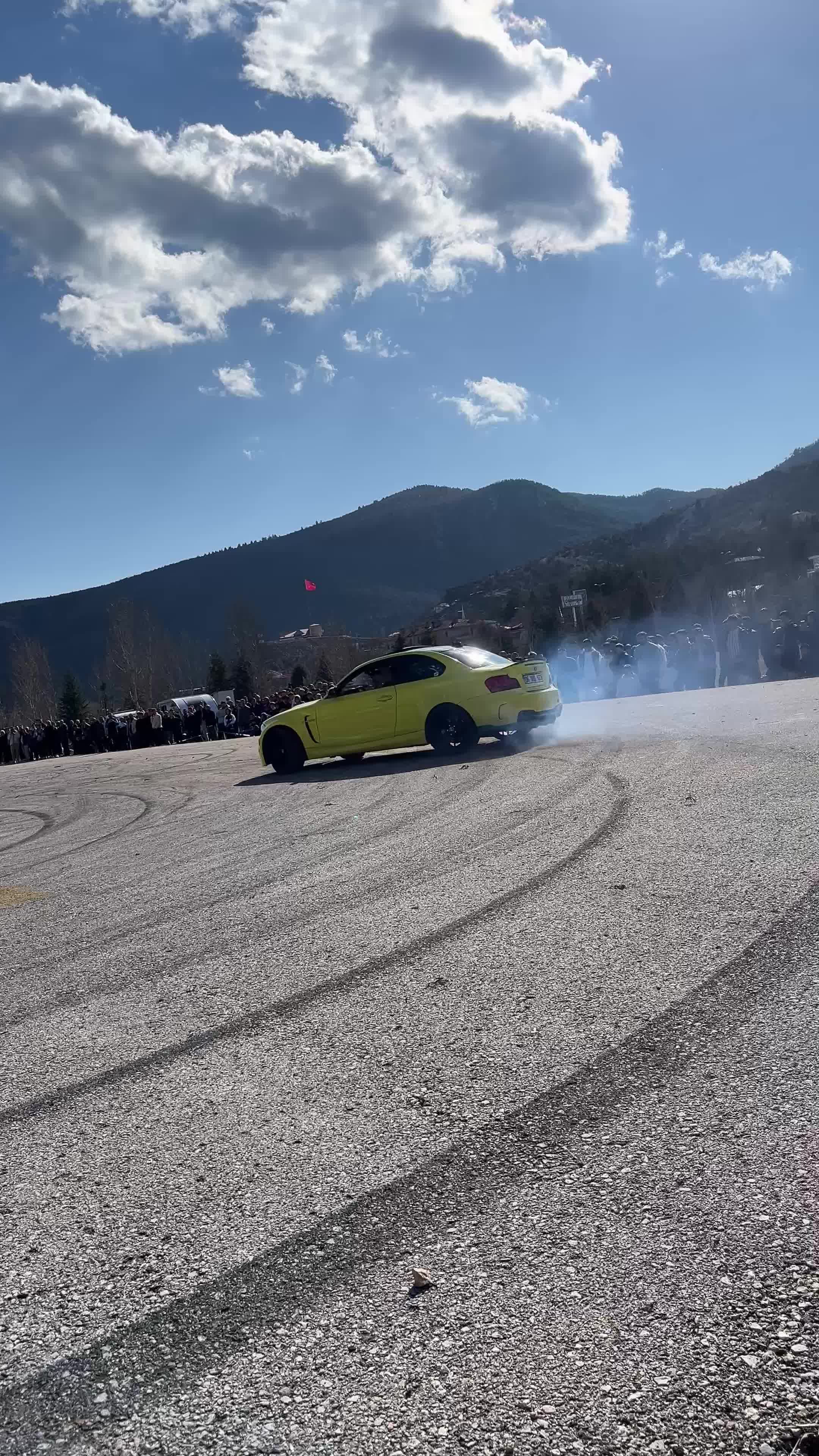 A yellow car is drifting around cones Free Stock Video Footage, Royalty ...