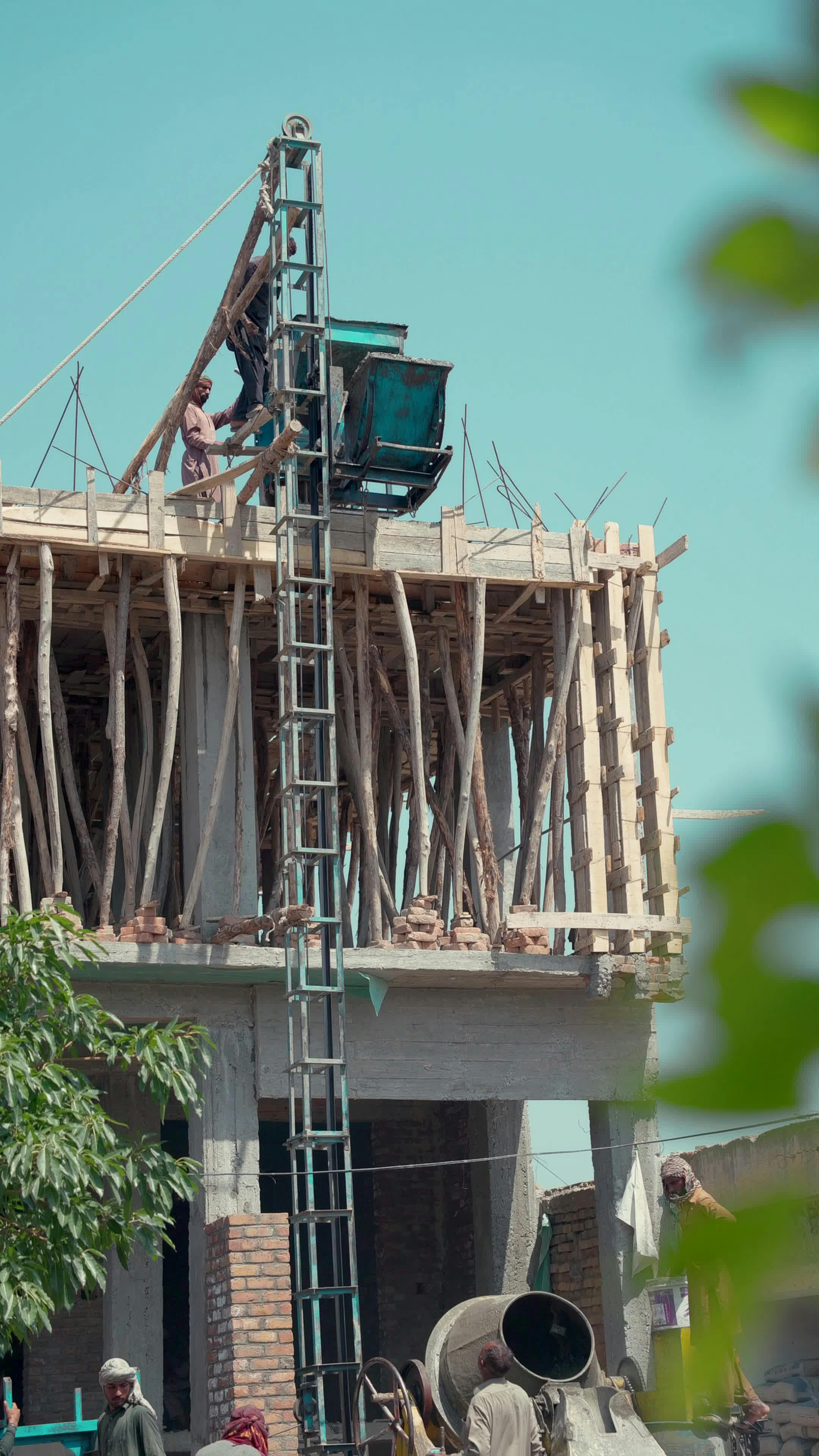 Construction workers are working on a house Free Stock Video Footage ...