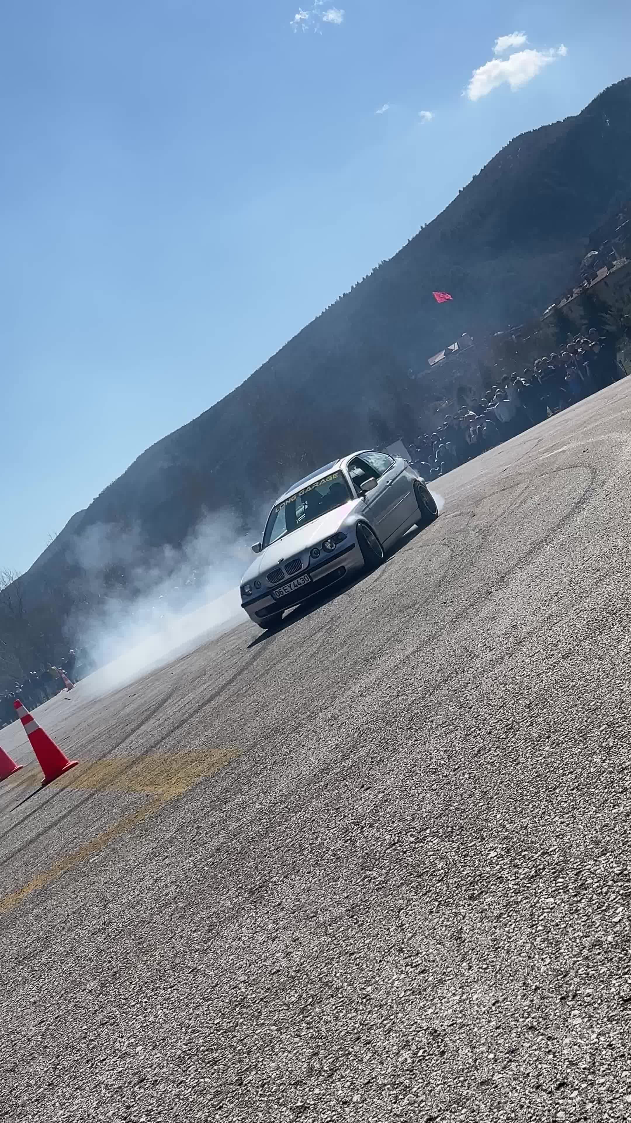 A white car is drifting on the road Free Stock Video Footage, Royalty ...