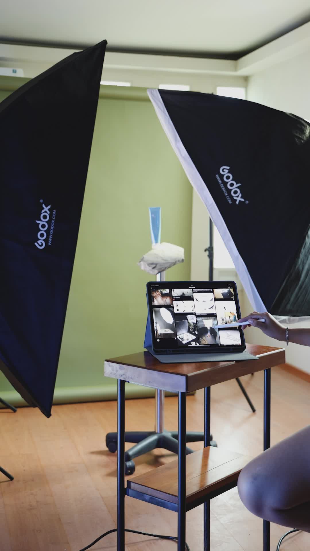 A Woman Model Posing For a Photo Shoot Inside A Studio Free Stock Video ...