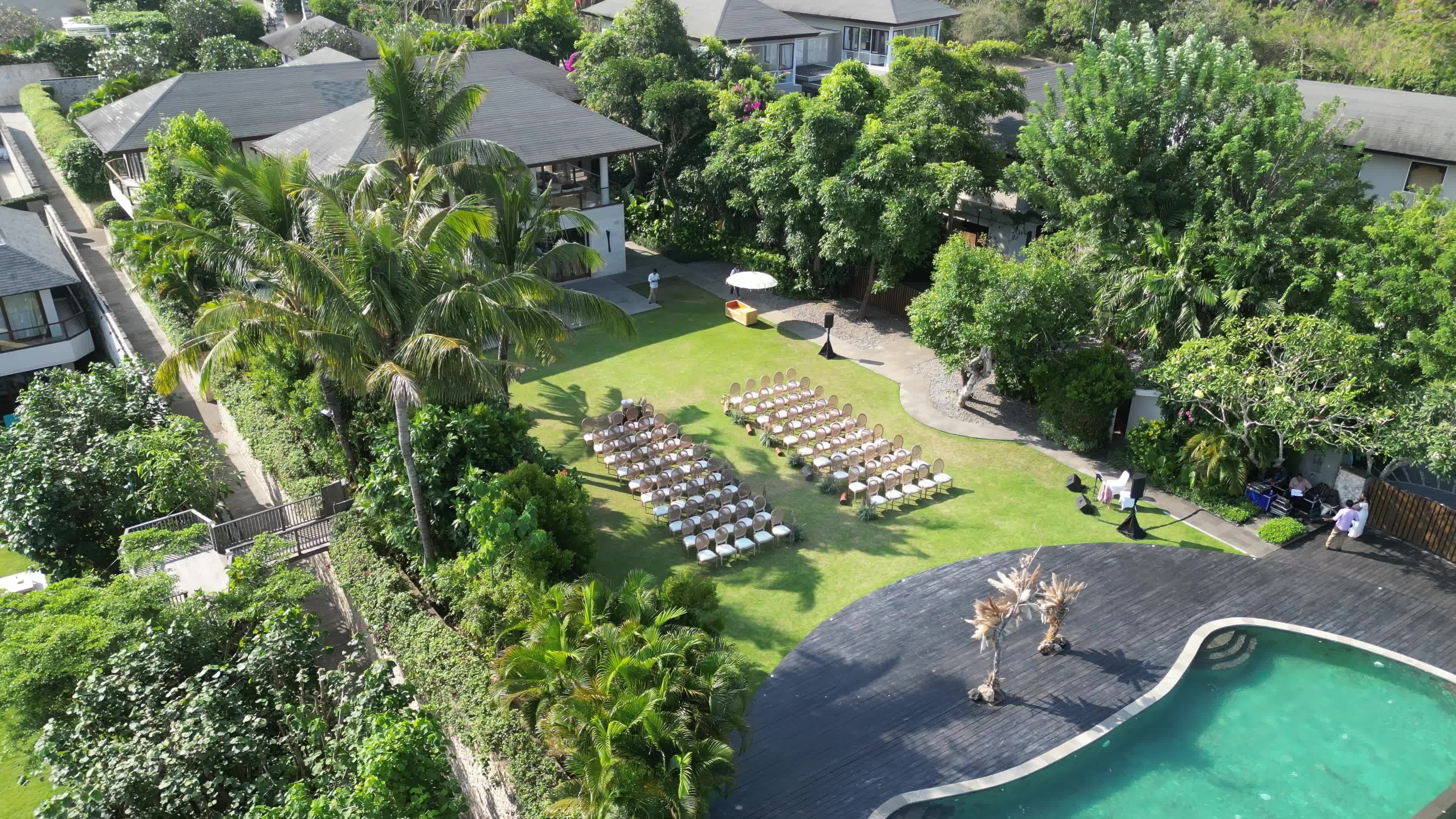 Vidéo gratuite de aérien, architecture, asie, bali, bassin, battre en ...