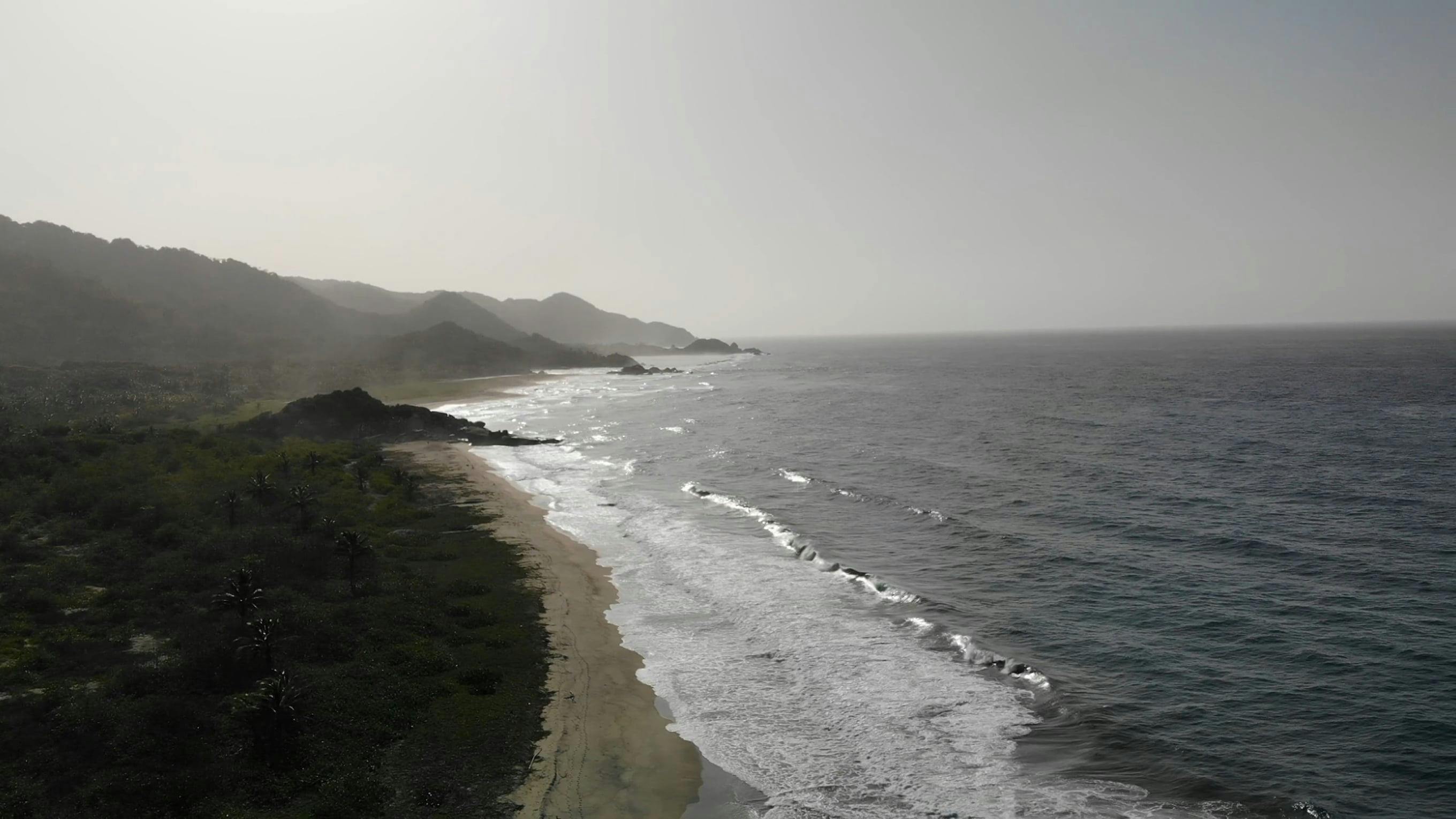 Aerial Footage Of The Shoreline And Its Surrounding Landscape · Free ...