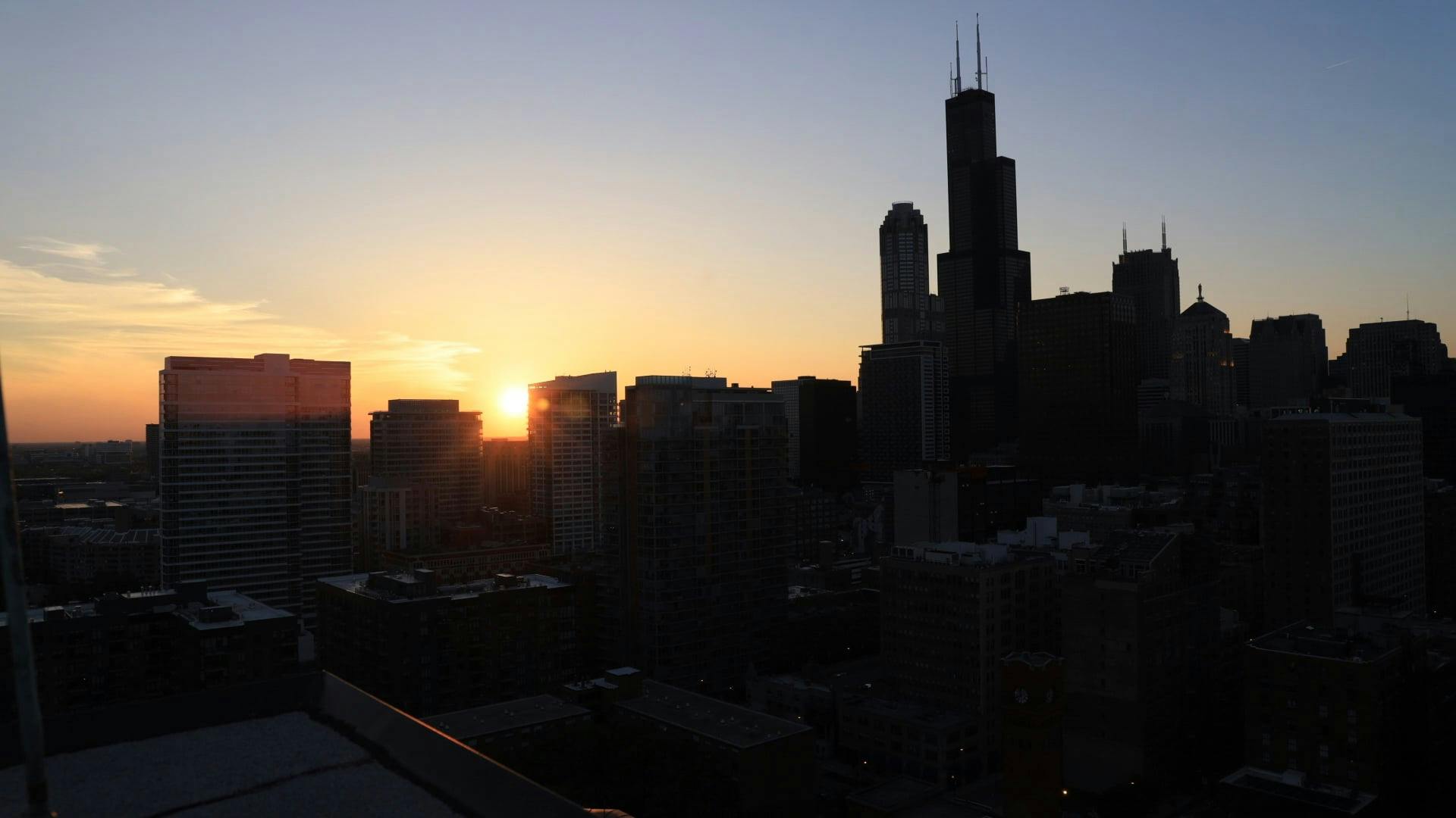 Buildings At Sunset · Free Stock Video