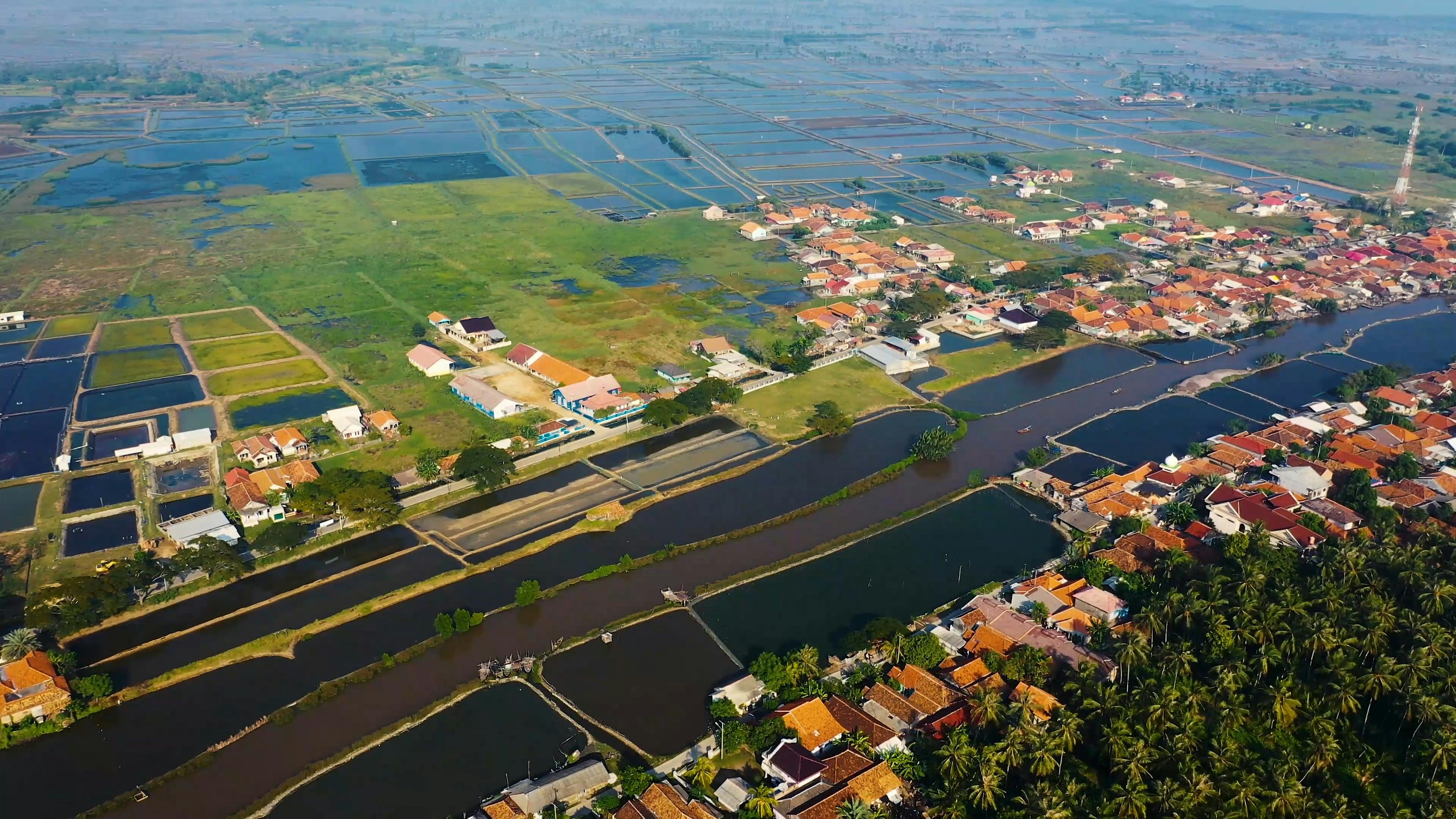 Imágenes Aéreas De Una Zona Rural Rodeada De Tierras De Cultivo · Vídeo ...