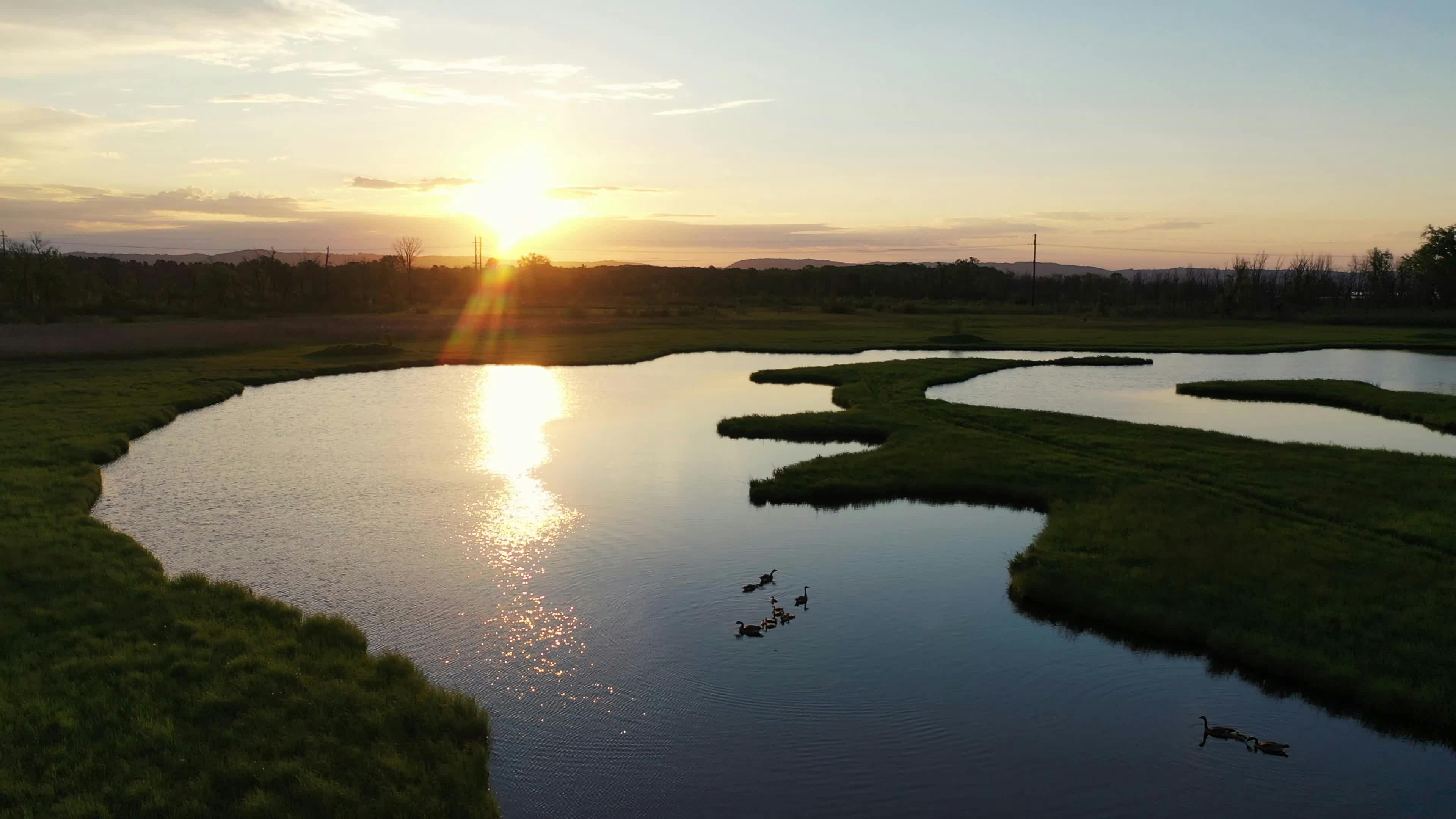 Vidéo gratuite de @extérieur, air frais, bassin, calme, campagne, ciel ...