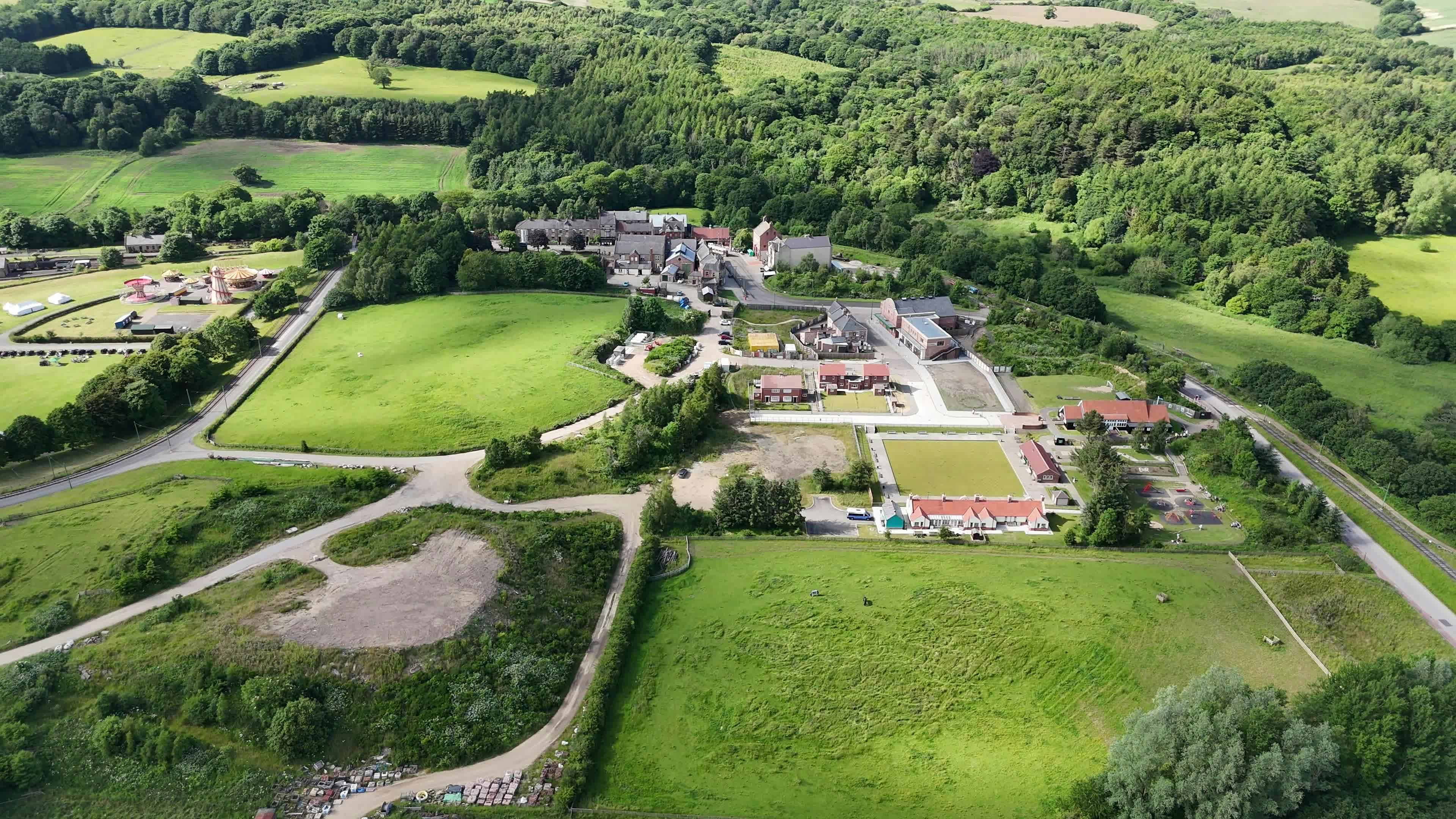 Beamish Museum Aerial view Free Stock Video Footage, Royalty-Free 4K ...