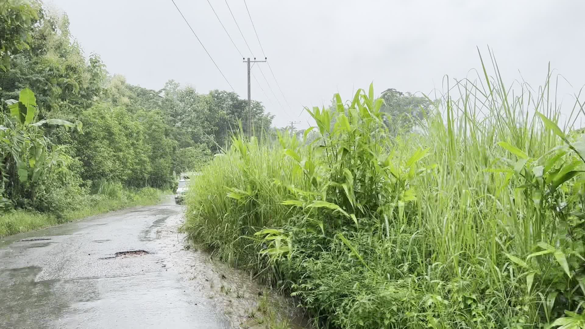 A bridge over a muddy road with a truck on it Free Stock Video Footage ...