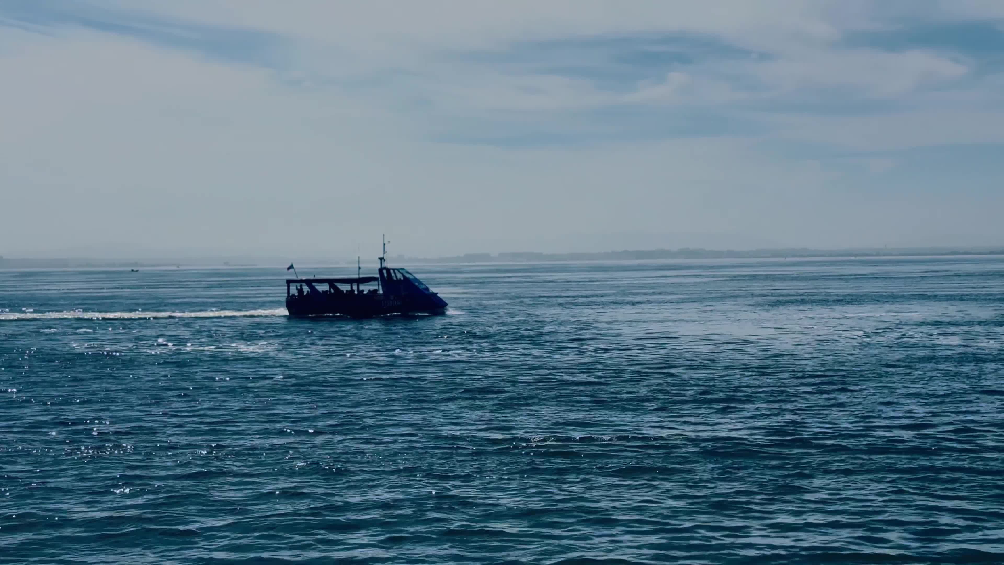 Beautiful view of a boat floating on the sea Free Stock Video Footage ...