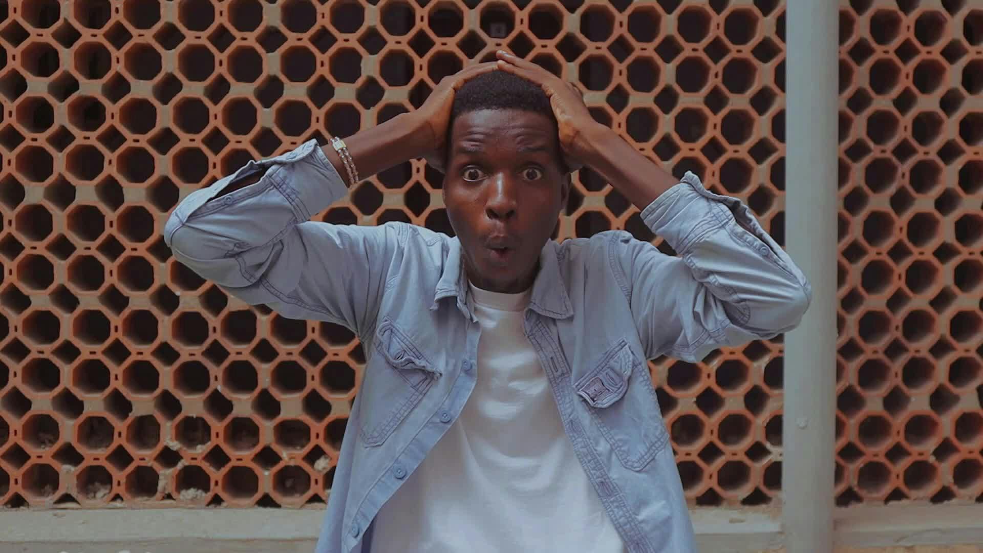 close up shot of a young man expressing total shock Free Stock Video ...