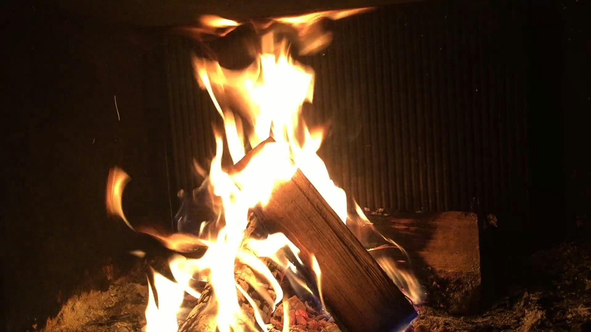 Burning Of Fire Woods In A Fire Place · Free Stock Video