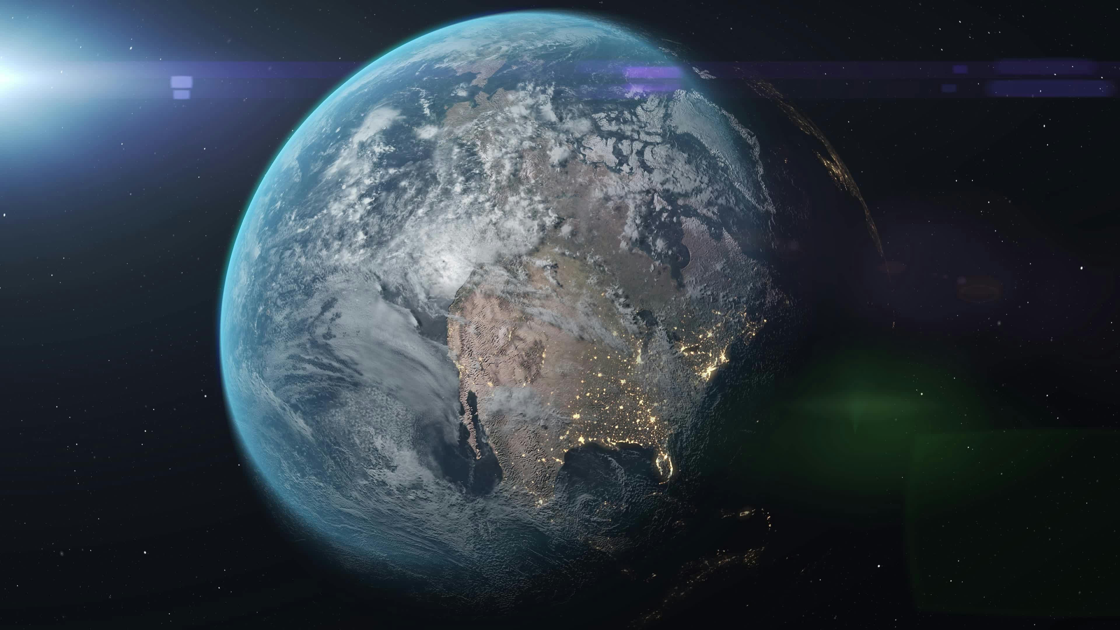 Earth Rotate (loopable 1 minute clip) Free Stock Video Footage, Royalty ...