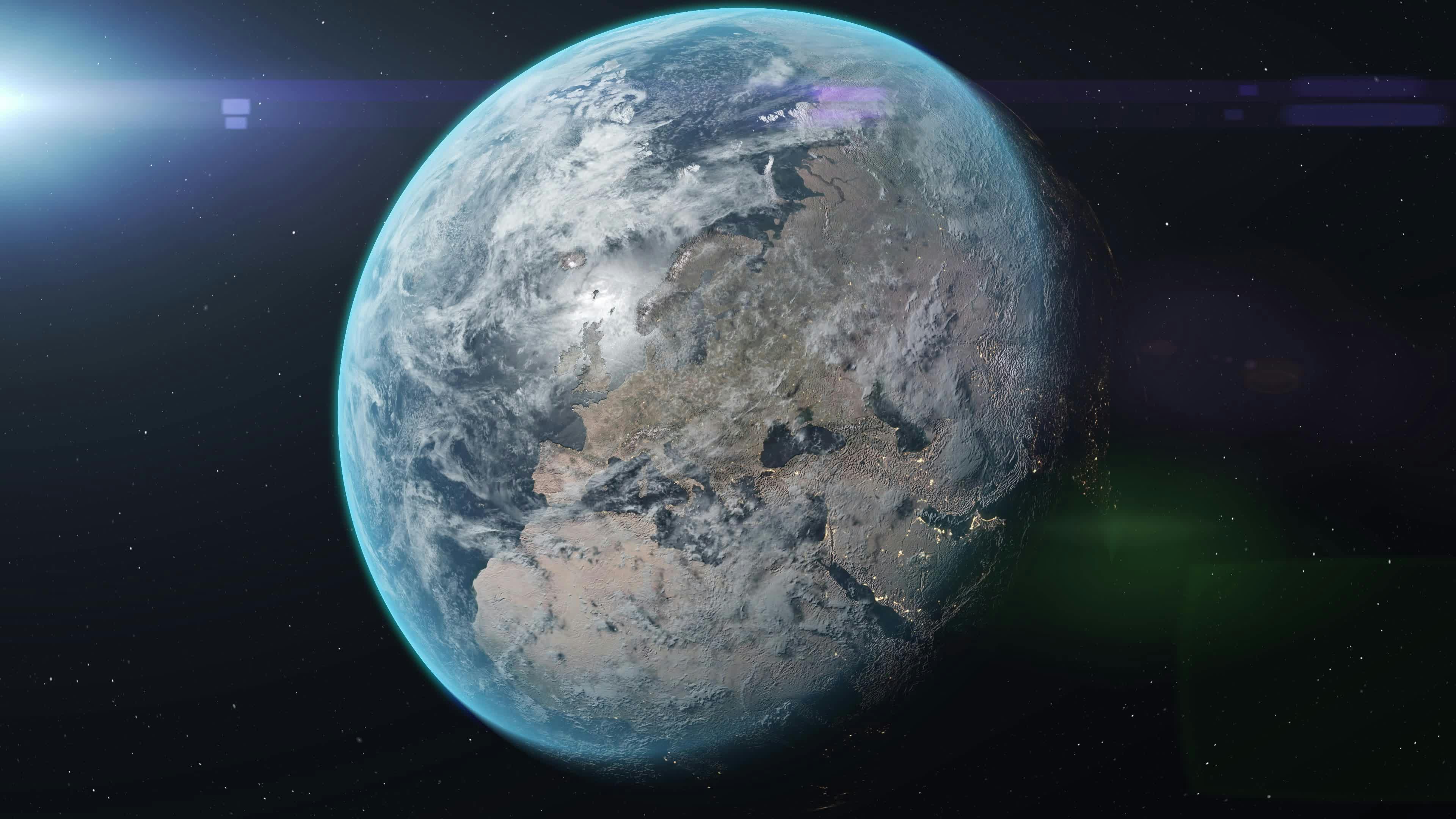 Virtual Reality Projection Of The Earth And Projection Of Distances Of ...