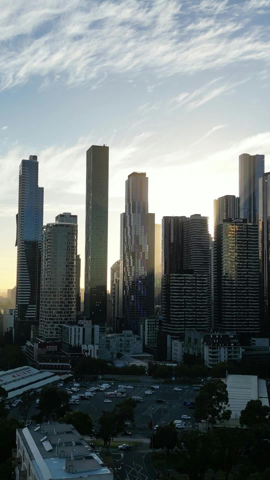 Sunrise over building in Melbourne Free Stock Video Footage, Royalty ...