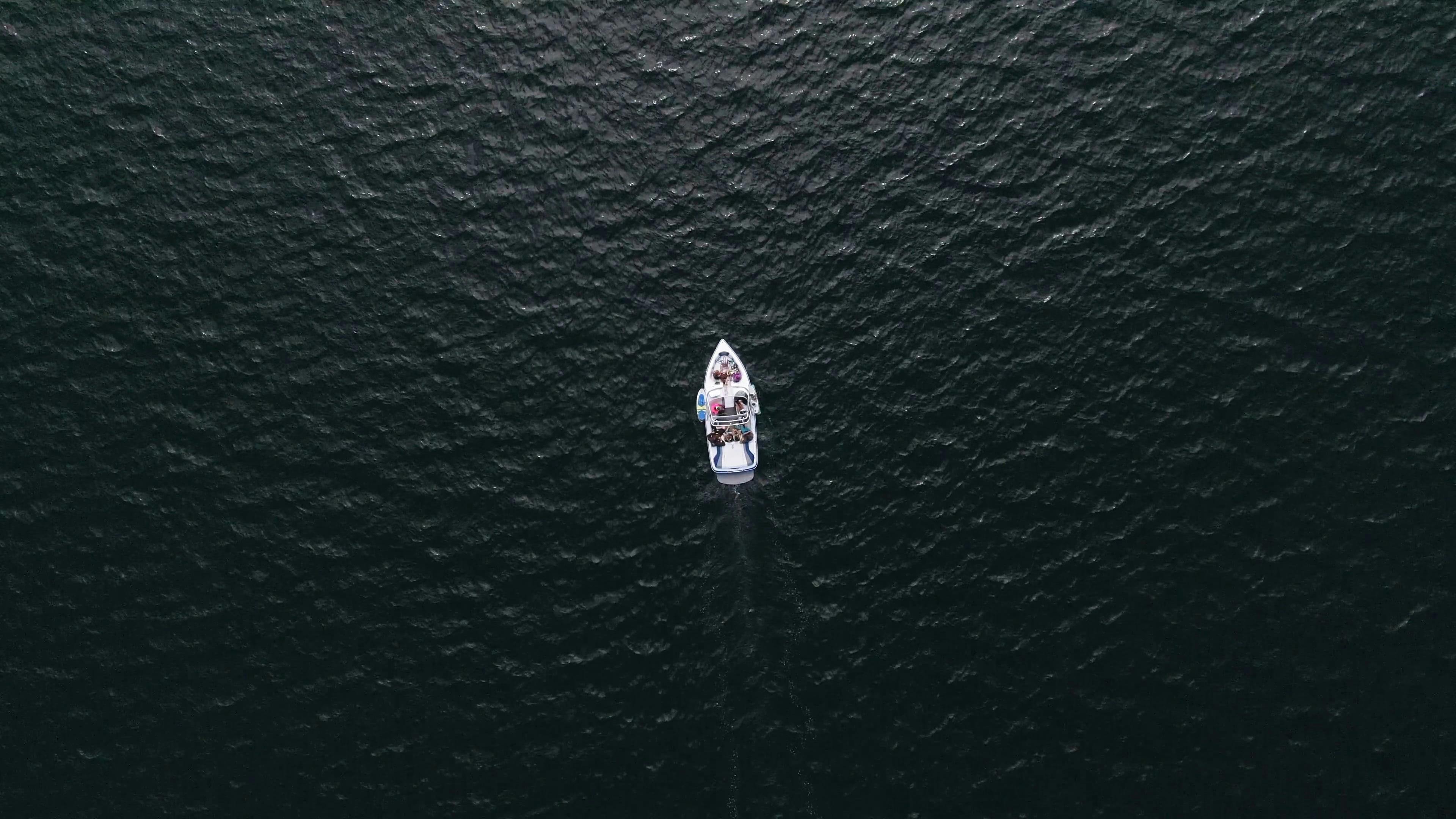 Motorboat Traveling Across A Body Of Water Free Stock Video Footage ...