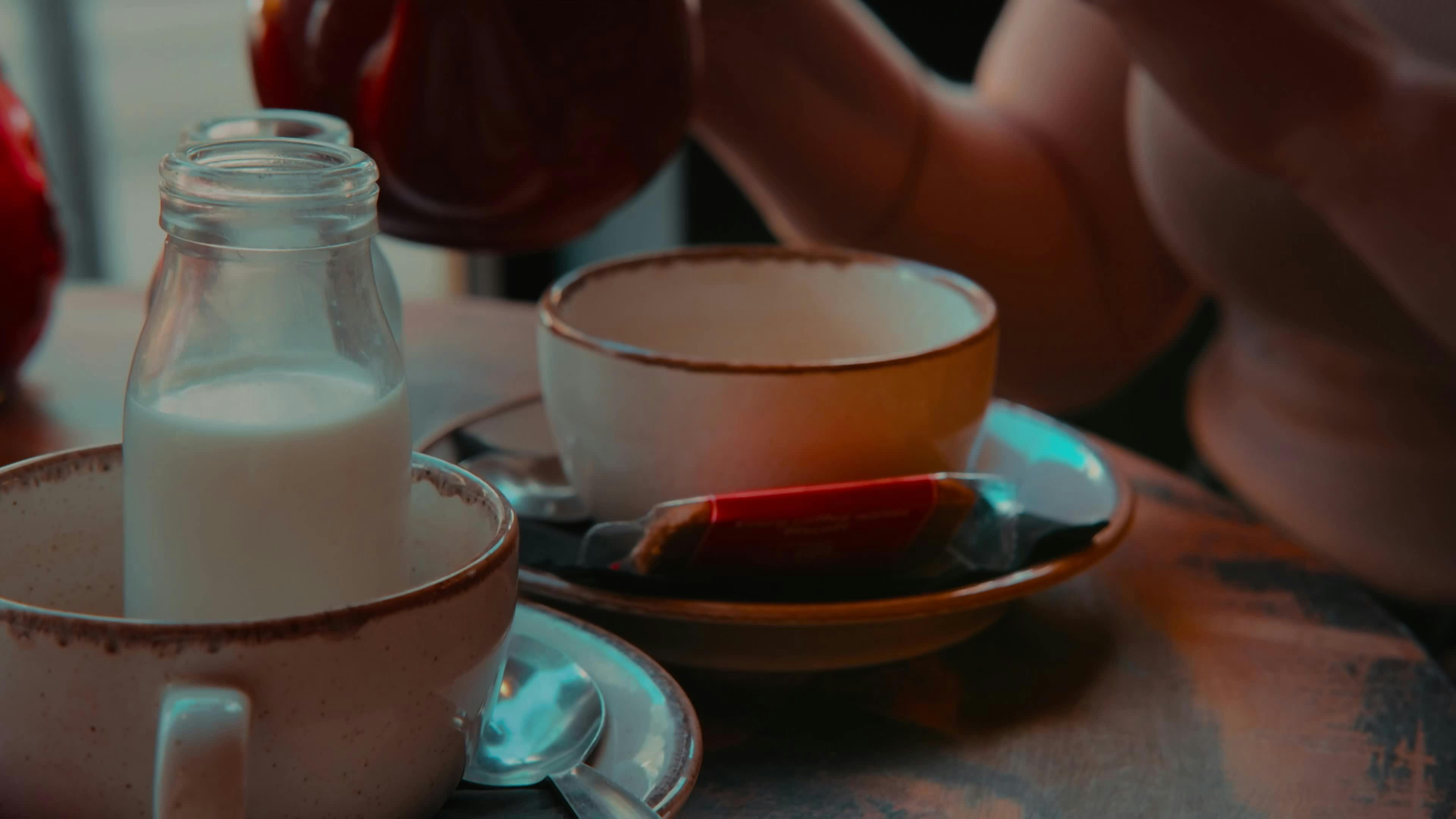 Relaxing Coffee Shop Scene with Camera Gear Free Stock Video Footage ...