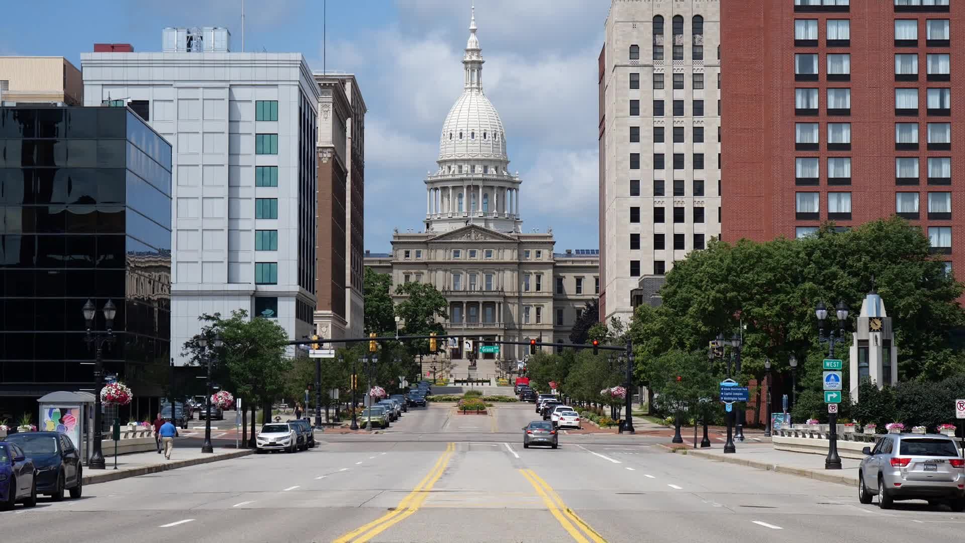 Lansing State Capitol in Lansing, Michigan Free Stock Video Footage ...