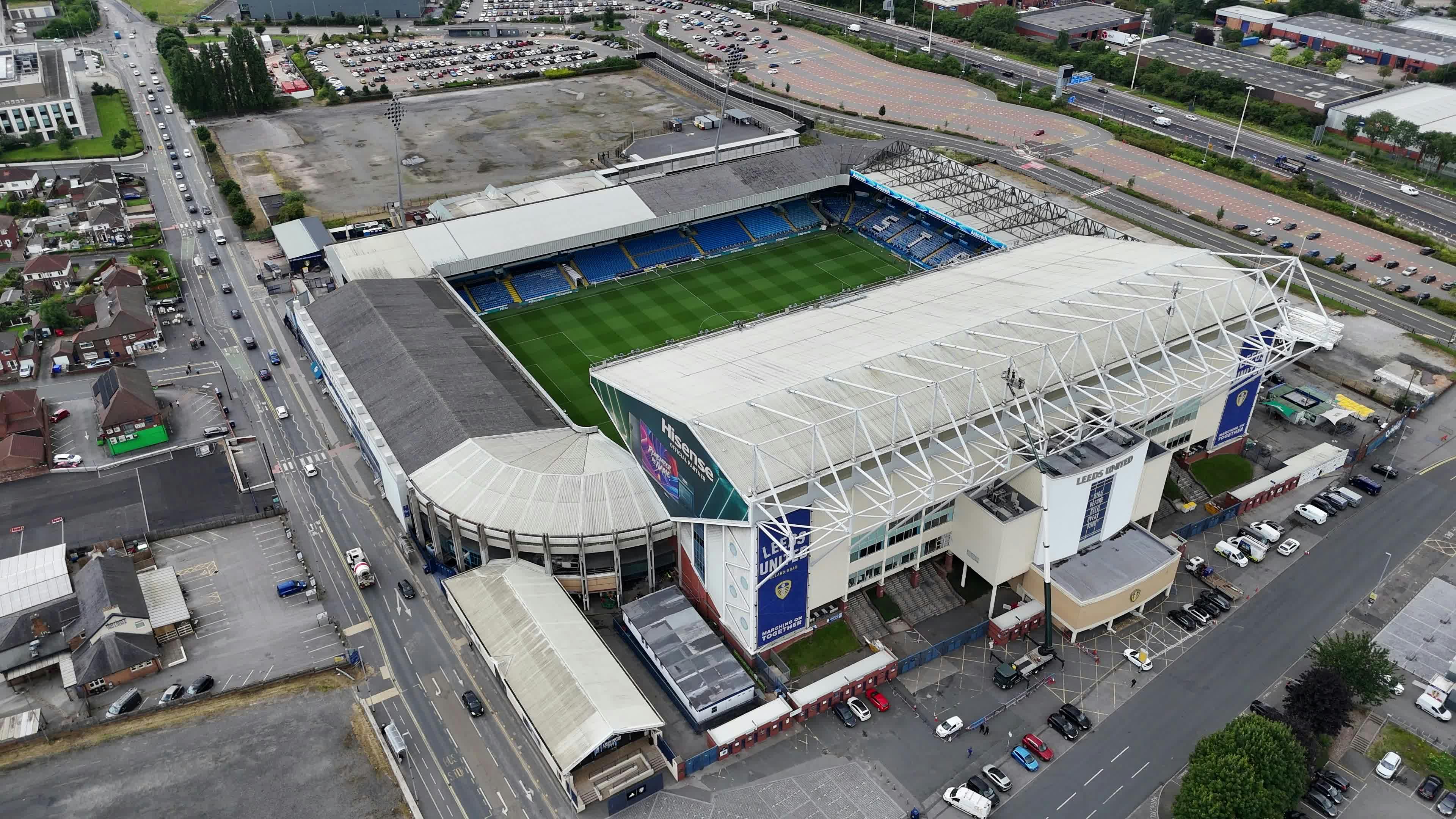 Vídeo profissional gratuito de campo de futebol americano do leeds ...