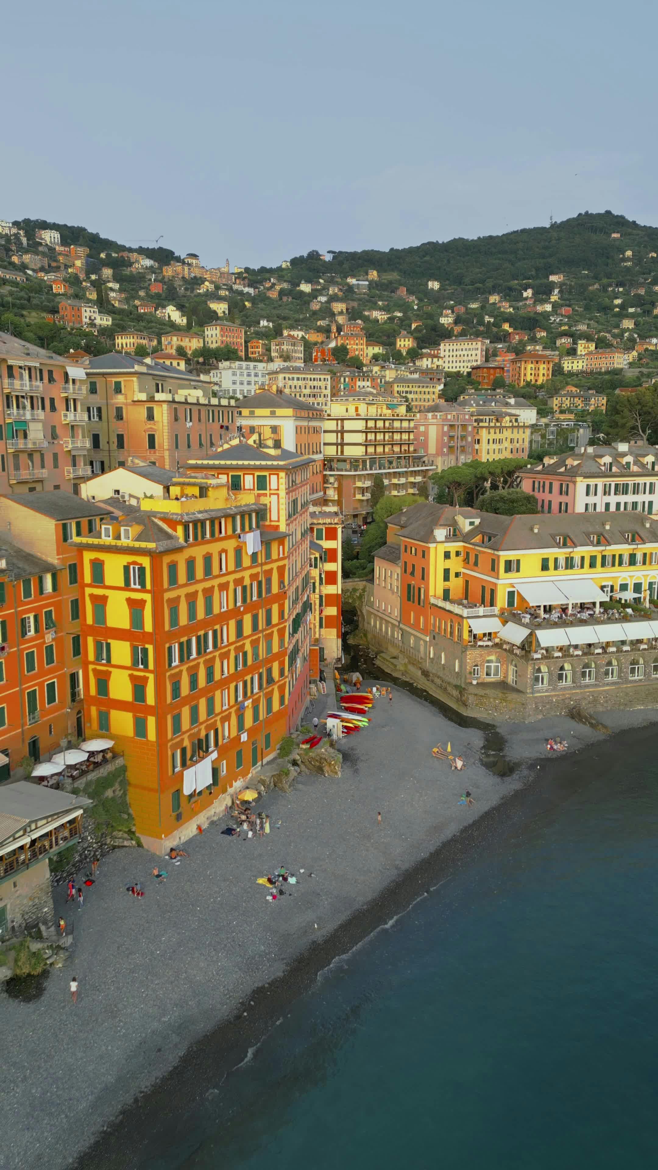 Aerial View of Genoa's Old Port Harbor Free Stock Video Footage ...