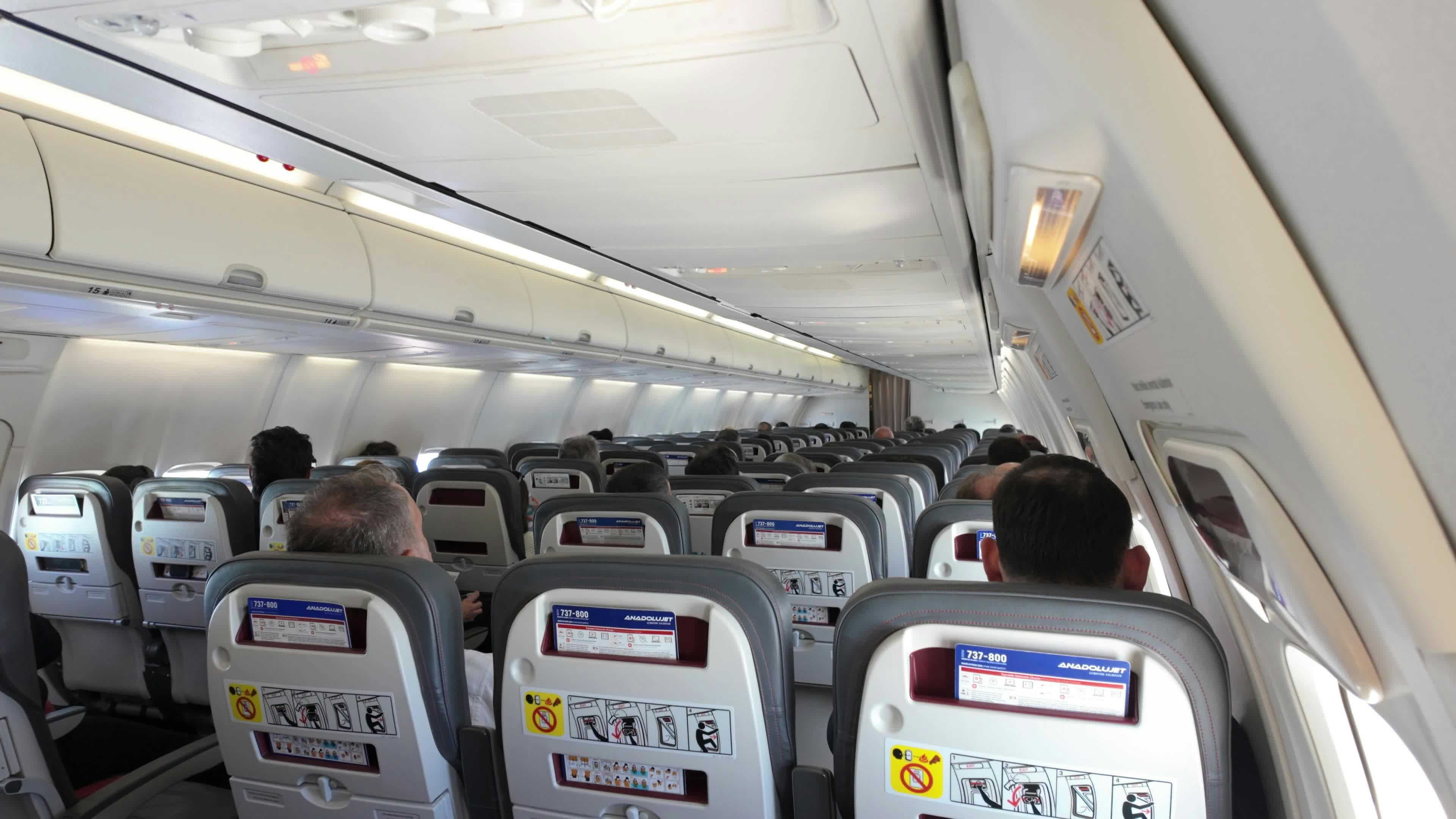 In-Flight Safety Demonstration Aboard Airplane Free Stock Video Footage ...