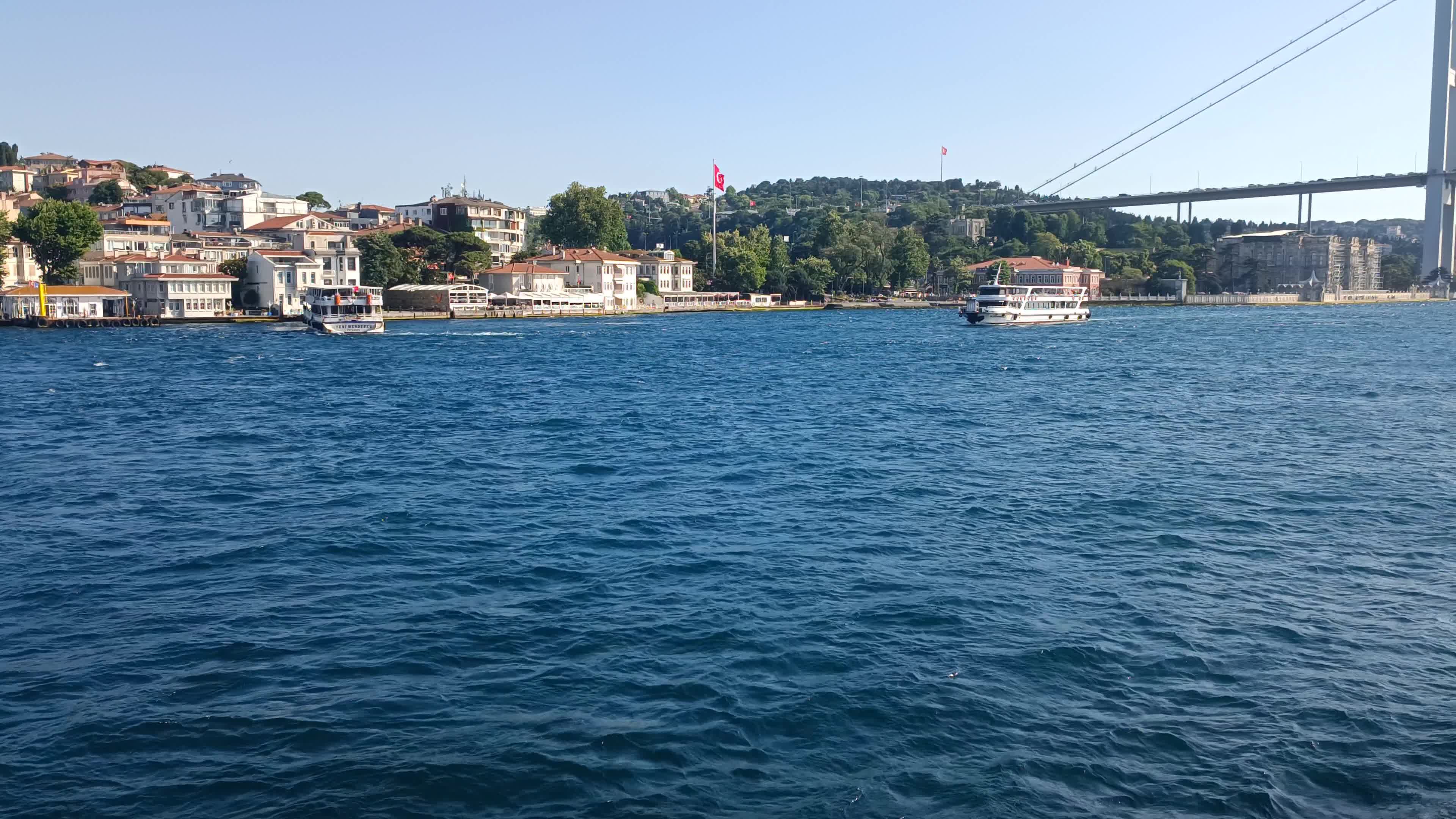 The view from the water of the city of istanbul Free Stock Video ...